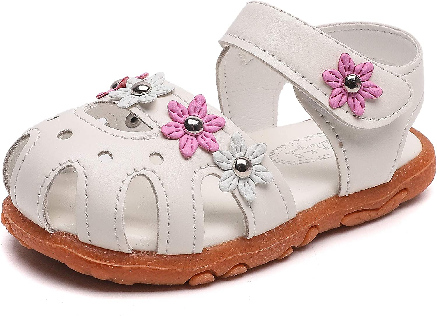 Girl Summer Cute Wrap Toe Toddler Soft Flower Flat Beach Sandal Shoes - Walmart.com