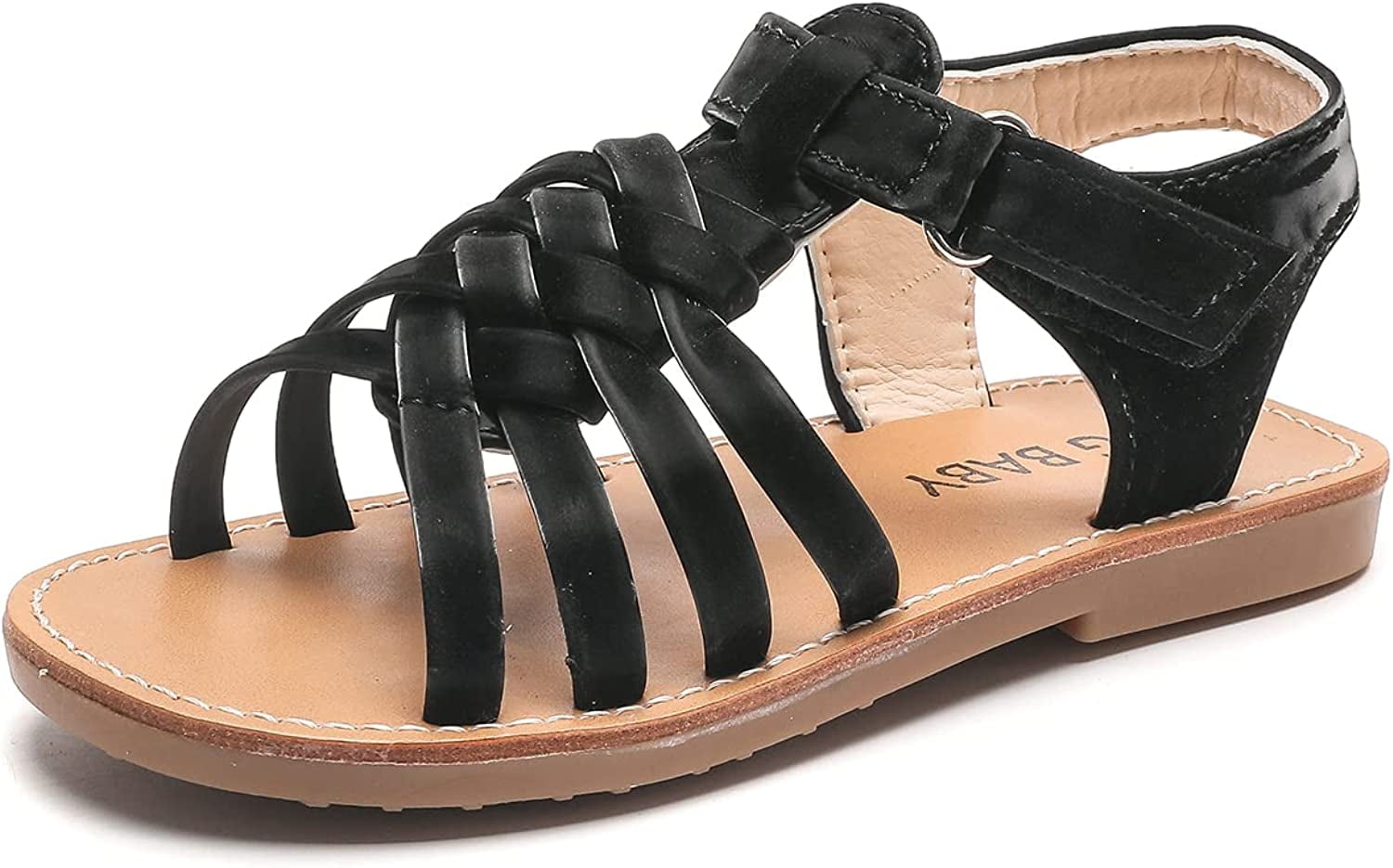 Girl Summer Cute Wrap Toe Toddler Soft Flower Flat Beach Sandal Shoes - Walmart.com