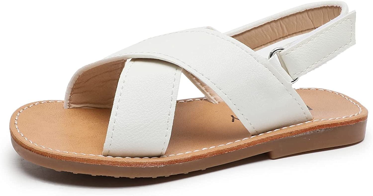 Girl Summer Cute Wrap Toe Toddler Soft Flower Flat Beach Sandal Shoes - Walmart.com