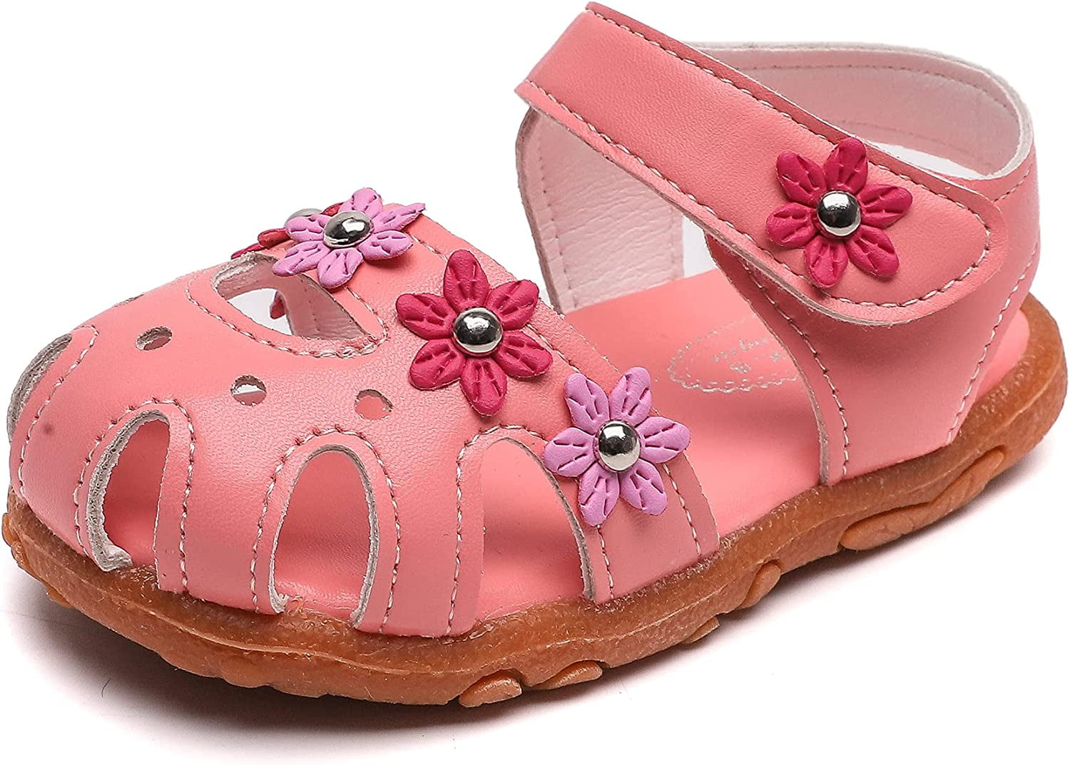 Girl Summer Cute Wrap Toe Toddler Soft Flower Flat Beach Sandal Shoes - Walmart.com