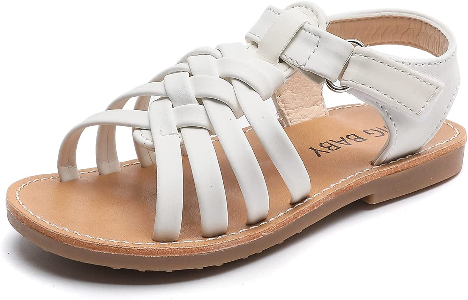 Girl Summer Cute Wrap Toe Toddler Soft Flower Flat Beach Sandal Shoes - Walmart.com