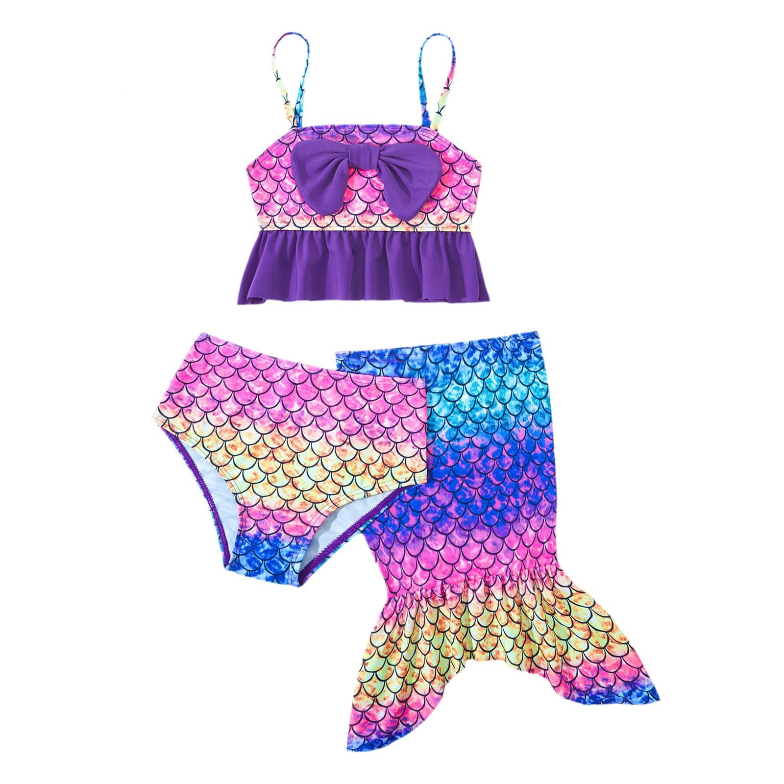 Girl Swimsuit 3 Piece Kids Leisure Fashion Swimsuit Bathing Suits ...