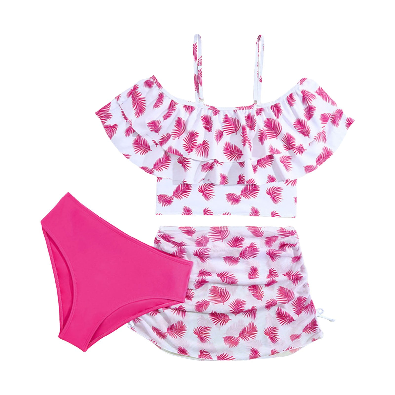 Girl Swimsuit Size 14-16 Tankini Kids Child Girls 3 Piece Swimsuits ...