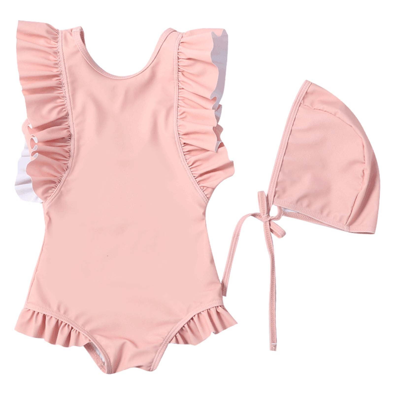 Girl Swimsuit Solid Bathing Suit One Piece Cute Bikinis for Teen Girl 6 ...