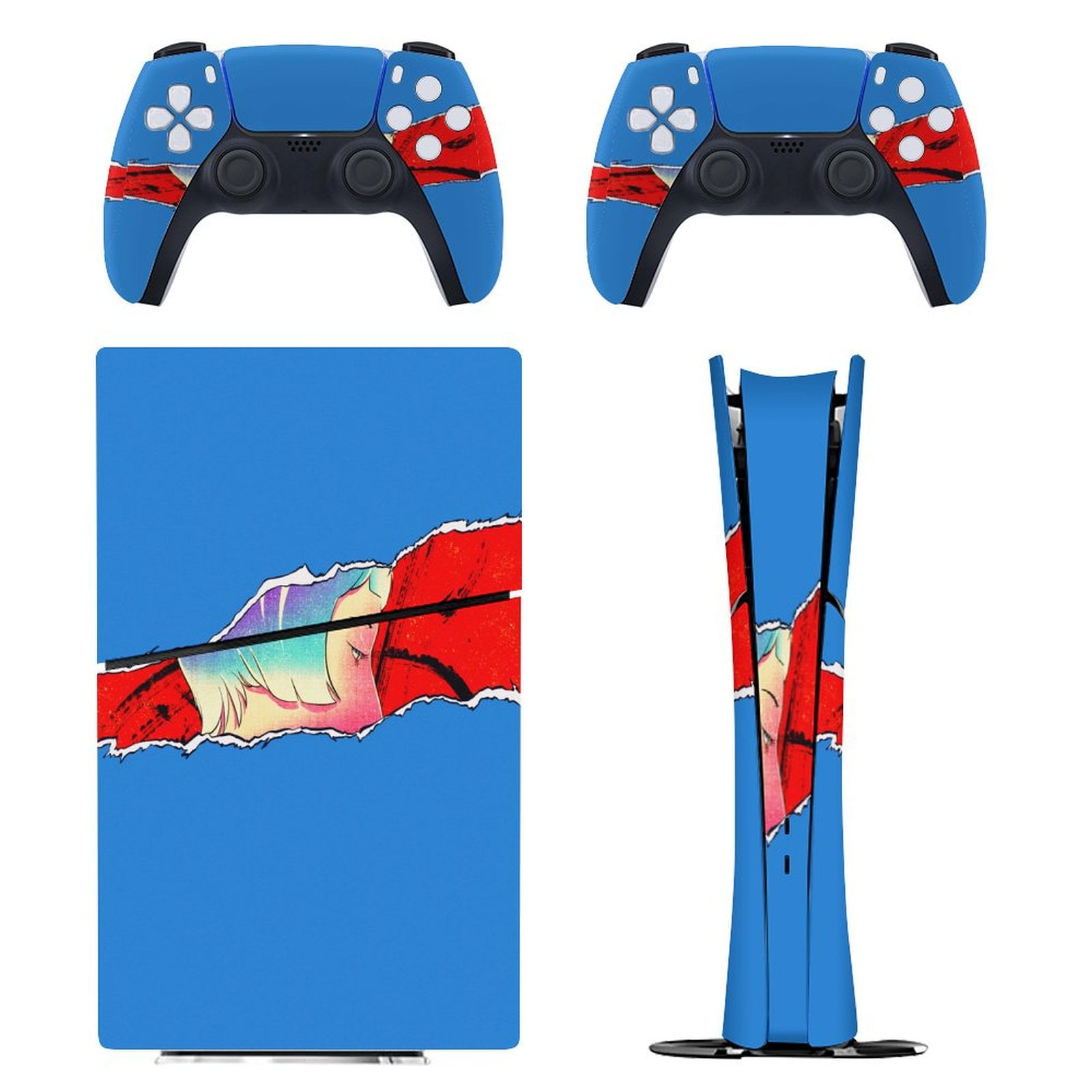 Girl T-shirt PS5/PS5 Slim Digital Disc Skin Sticker For Console And ...