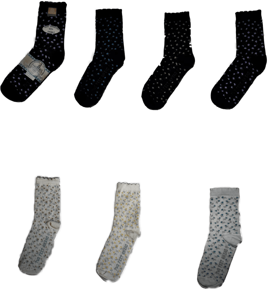 Girl/Teen Ages Floral Anklet Crew Socks. Ages 2-3 Years Sock Sizes(6-7 ...