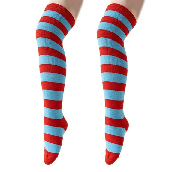 Girl Thigh Length Striped Socks Kids Breathable Long Sock Breathable ...