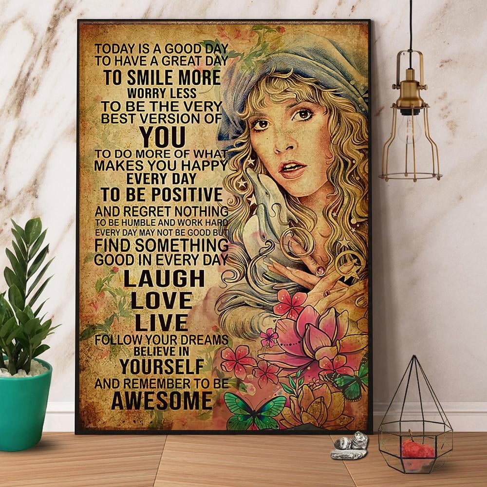 Girl Today Is A Good Day Remember To Be Awesome Paper Poster No Frame ...
