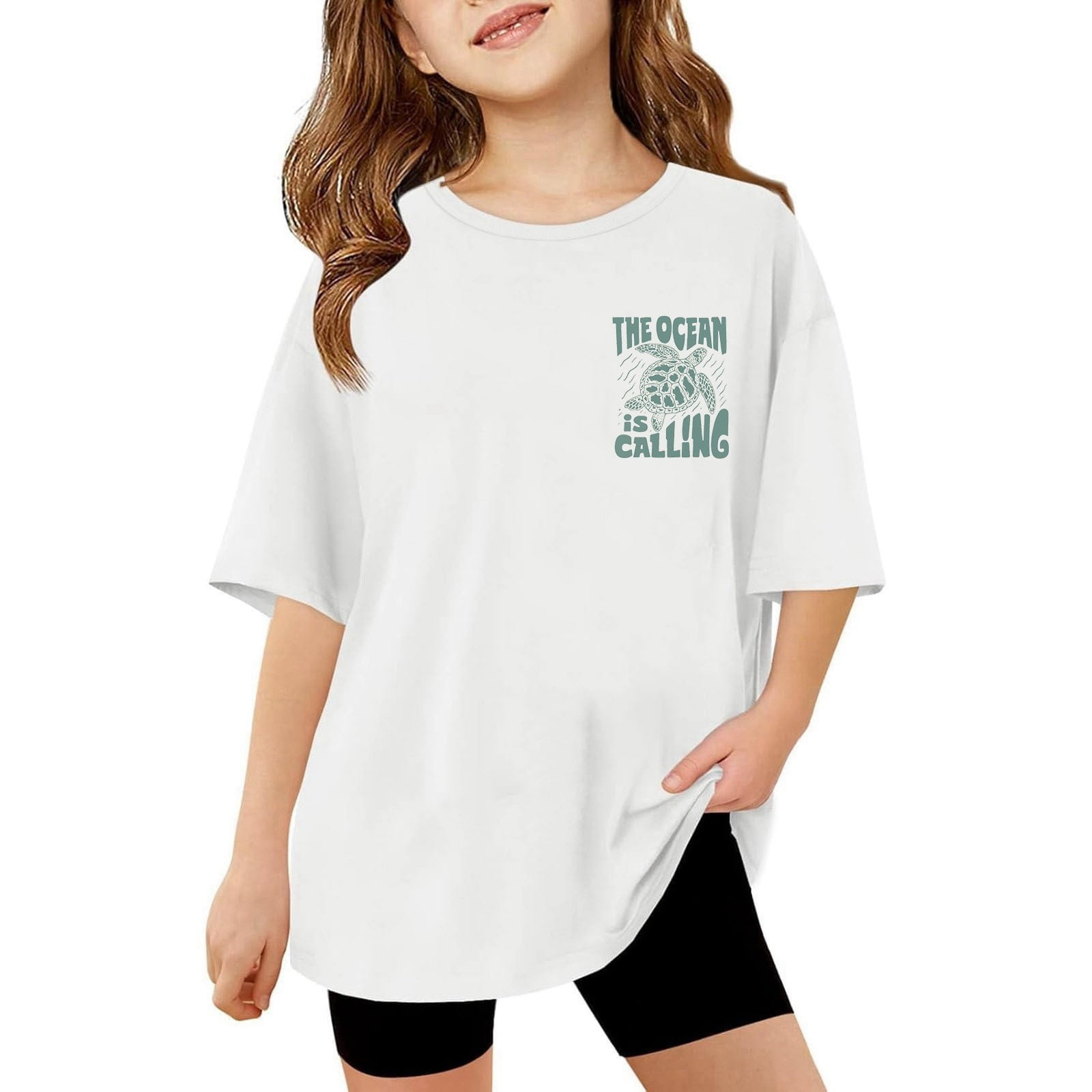 Girl Tops Size 12 Crew Neck Tee Shirt Short Sleeve Back To School Shirt ...
