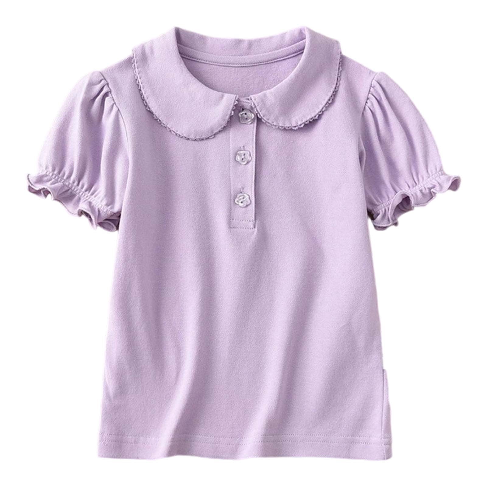 Girl Uniform Shirt Girls Polo Shirts School Uniform Shirts Short Sleeve ...