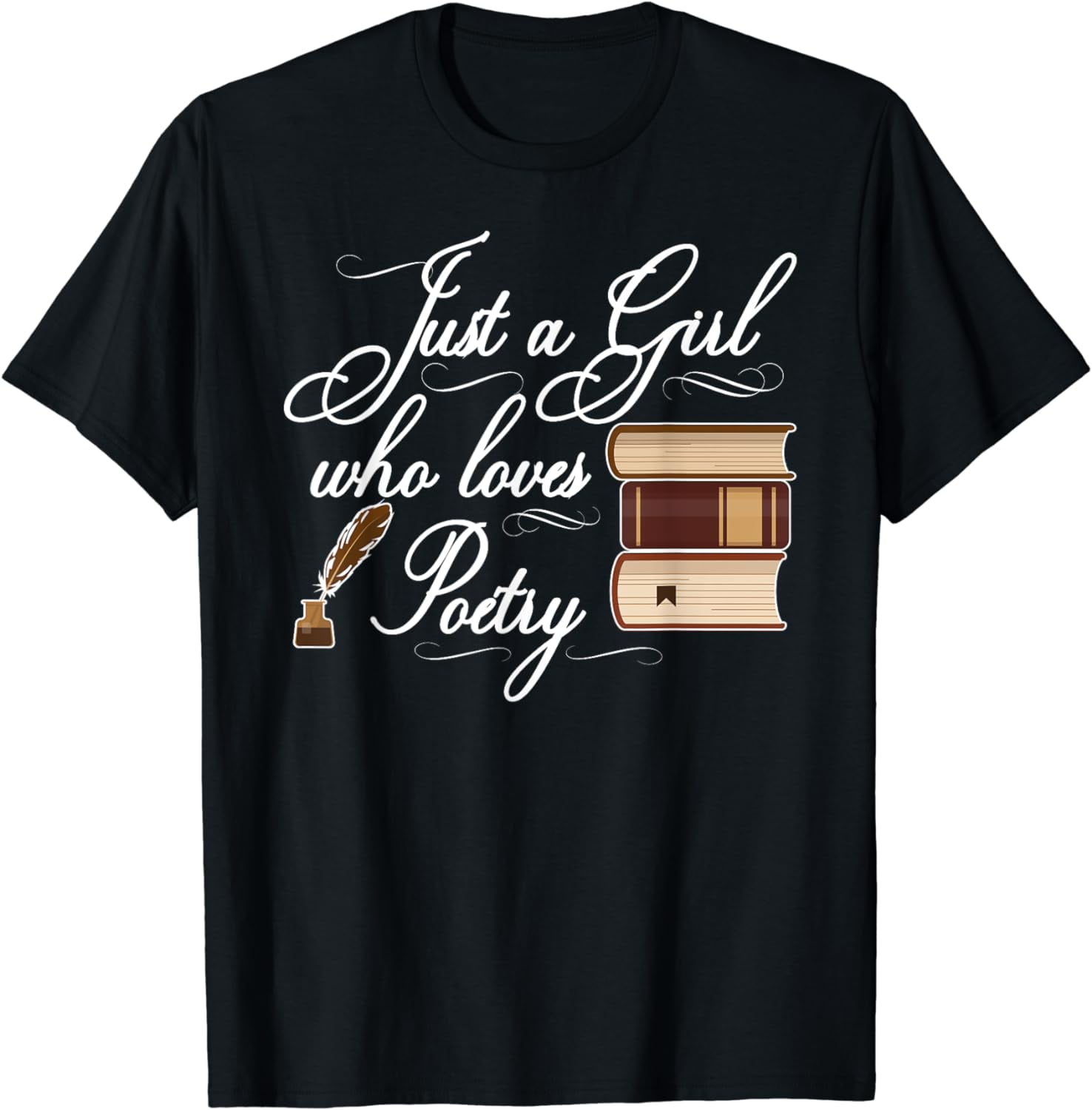 Girl Who Loves Poetry Poet Poem Writer Poetry Lover T-Shirt - Walmart.com