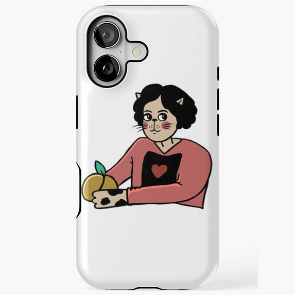 Girl With Peaches Cat Version Unique Design iPhone Tough Case for 11/12 ...