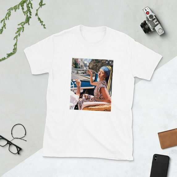 Girl With Pearl Earring Van Gogh Holiday Unisex T-Shirt - Classical Art ...