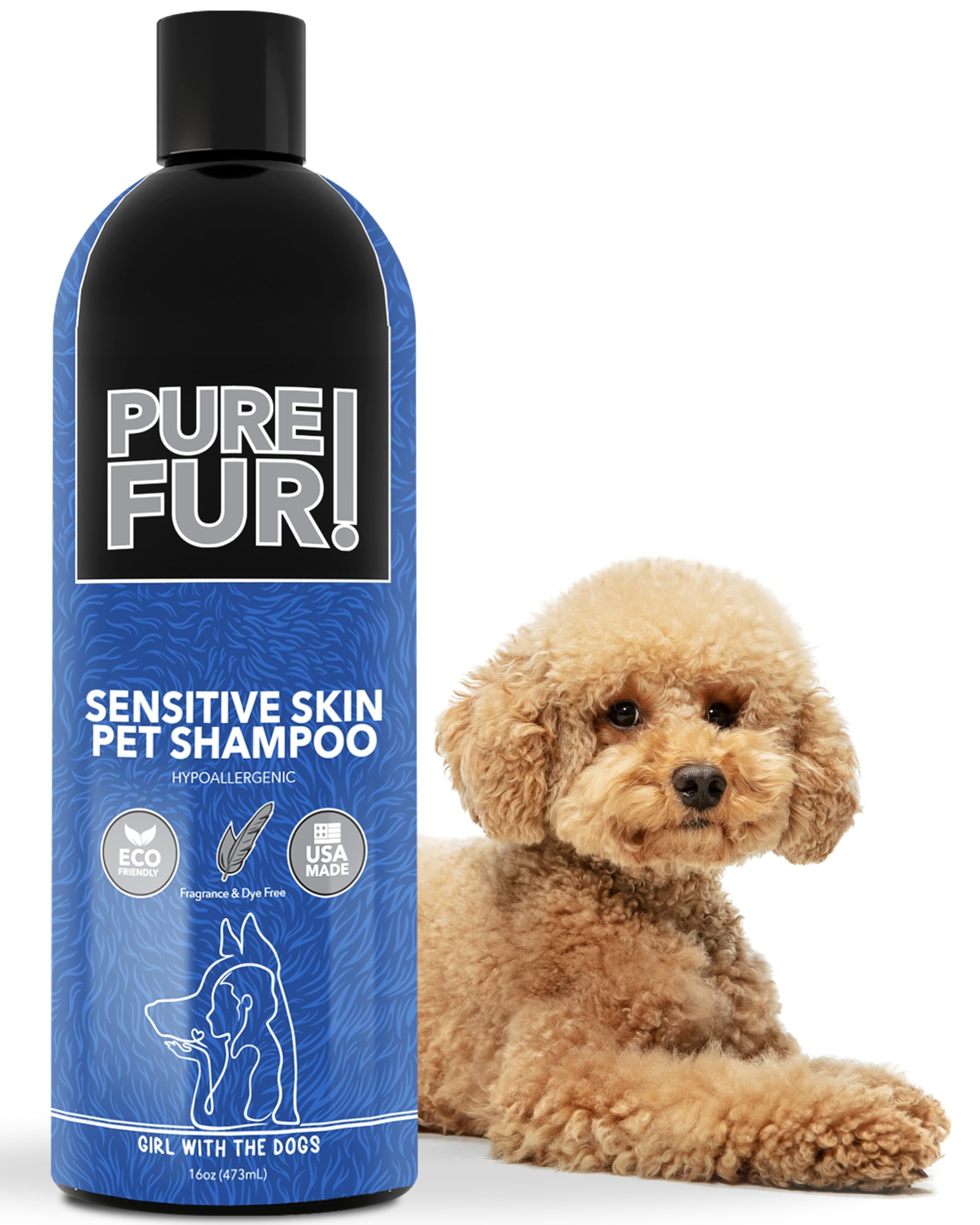 Girl With The Dogs SBF3 Pure Fur! Sensitive Skin Pet Shampoo, 16 oz ...