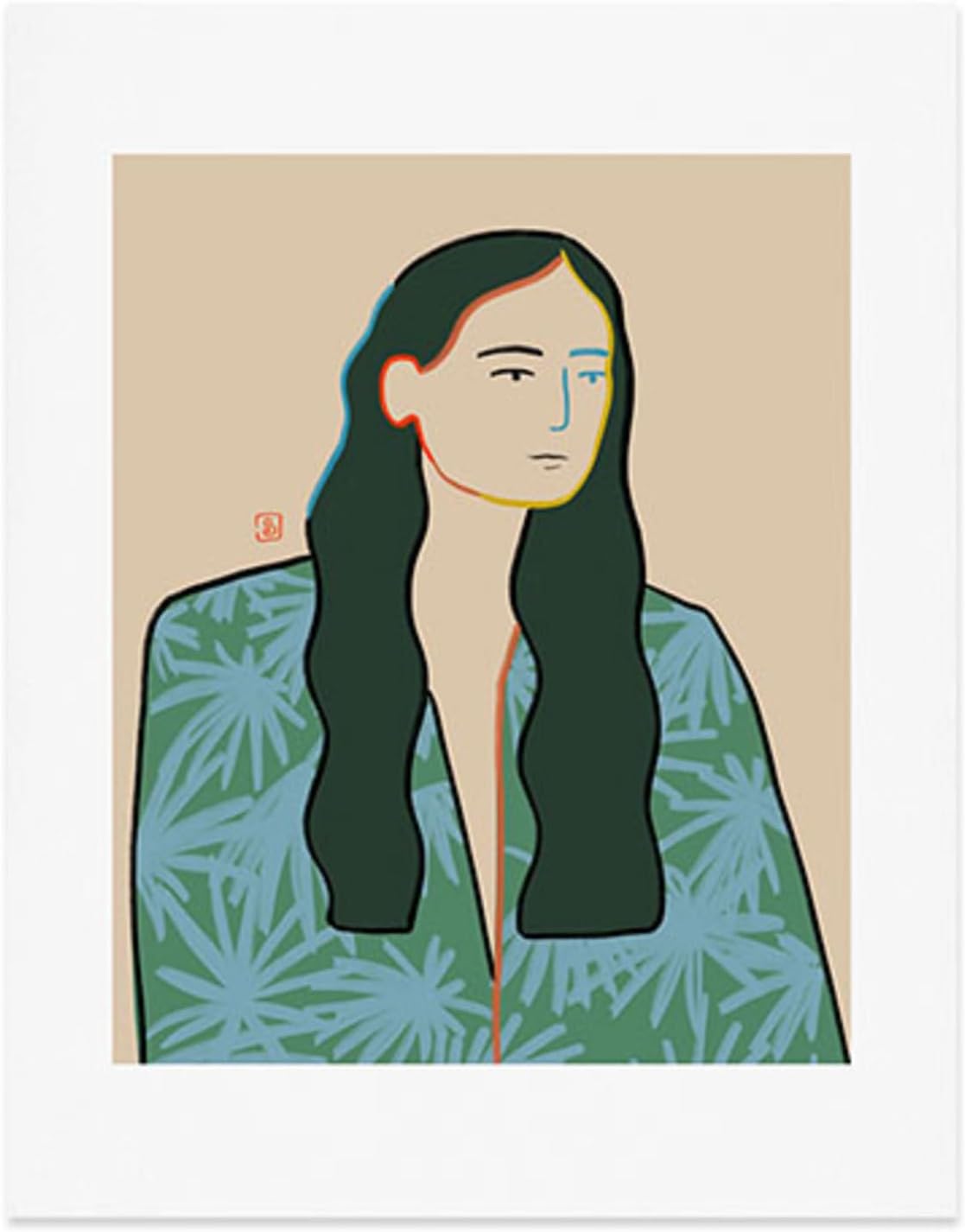 Girl in Love Art Print - Wall Decor by Sandra Poliakov - Custom Trimmed ...