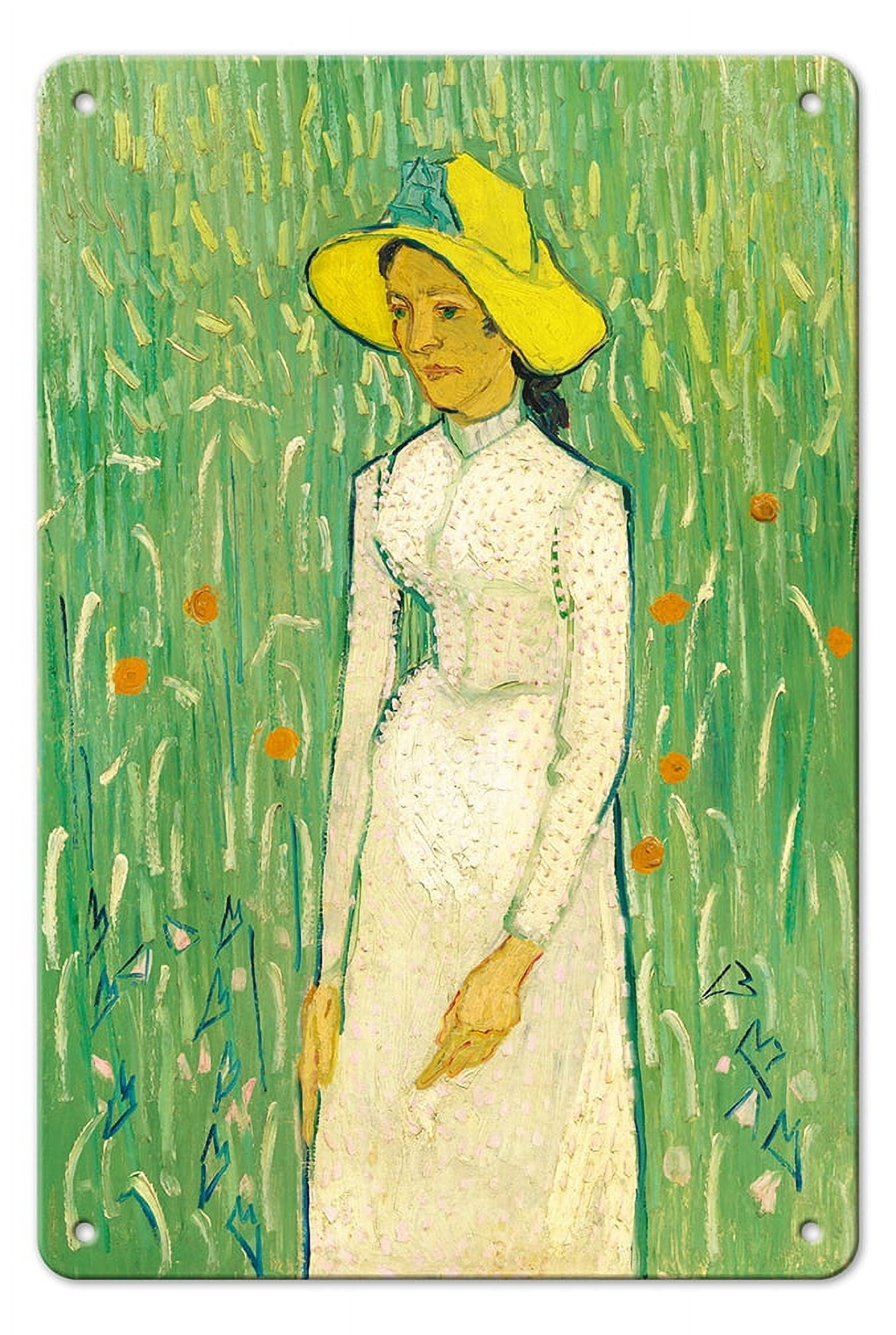 Girl in White - From an Original Color Painting by Vincent Van Gogh c ...