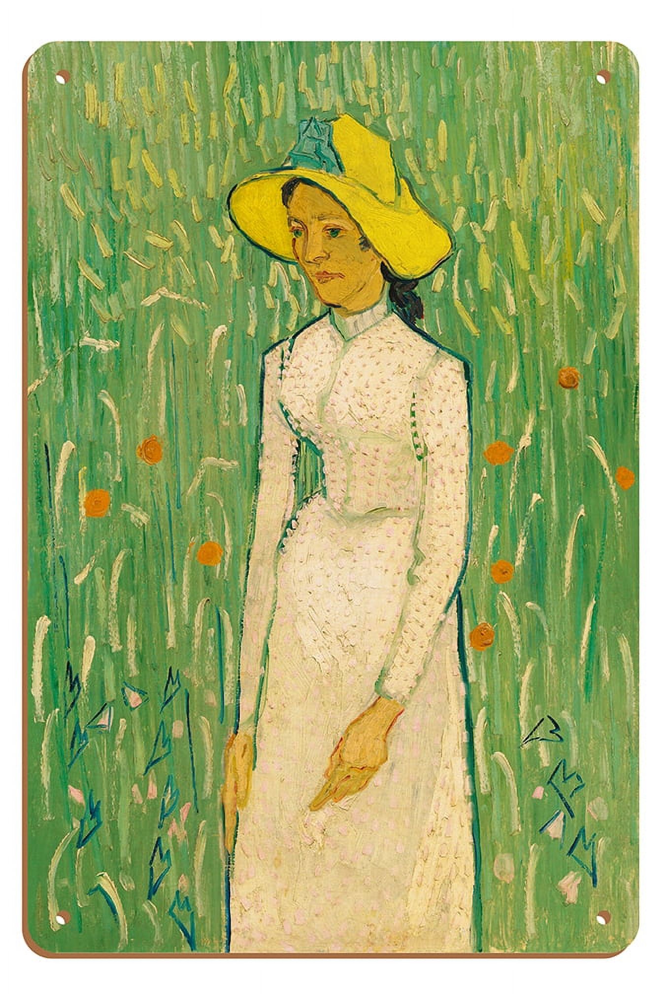 Girl in White - From an Original Color Painting by Vincent Van Gogh c ...