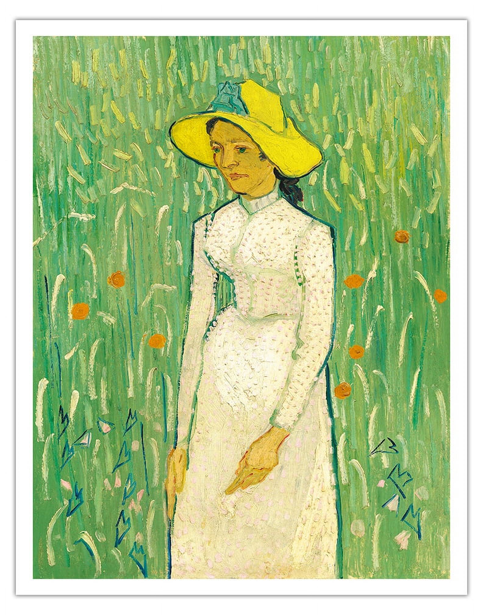 Girl in White - From an Original Color Painting by Vincent Van Gogh c ...