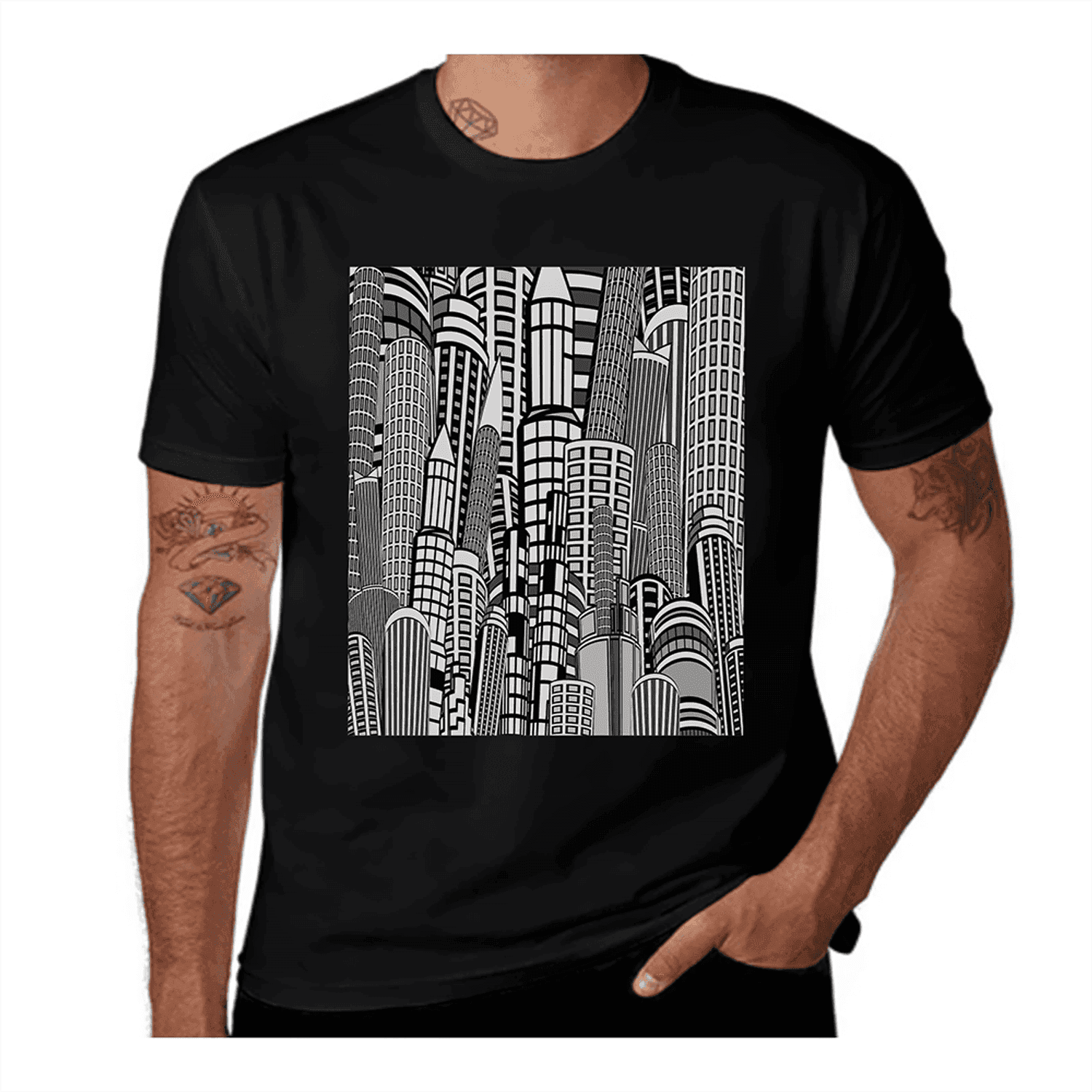 Girl in Wind Composition-Fantasy-Pink-Blue- Casual Streetwea Everyday ...