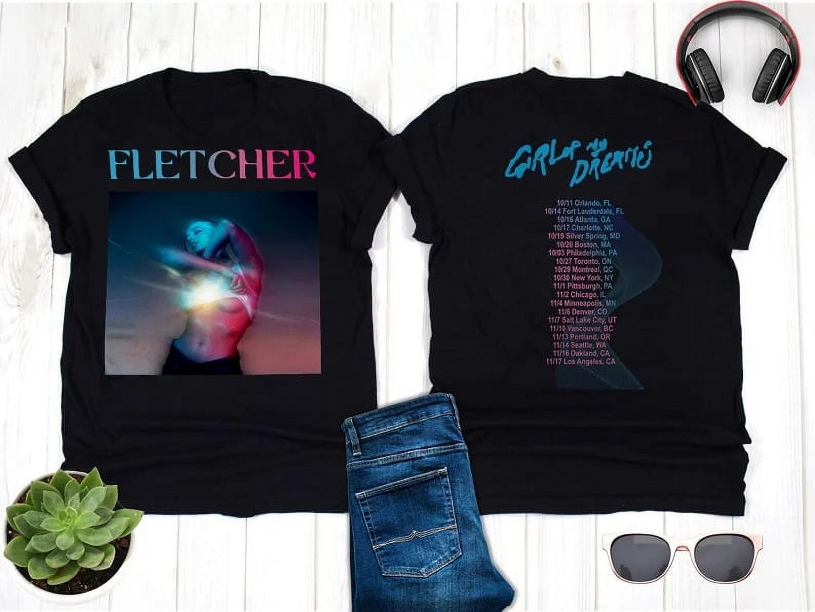 Girl of My Dreams Tour Shirt, Fletcher World Tour Shirt - Walmart.com