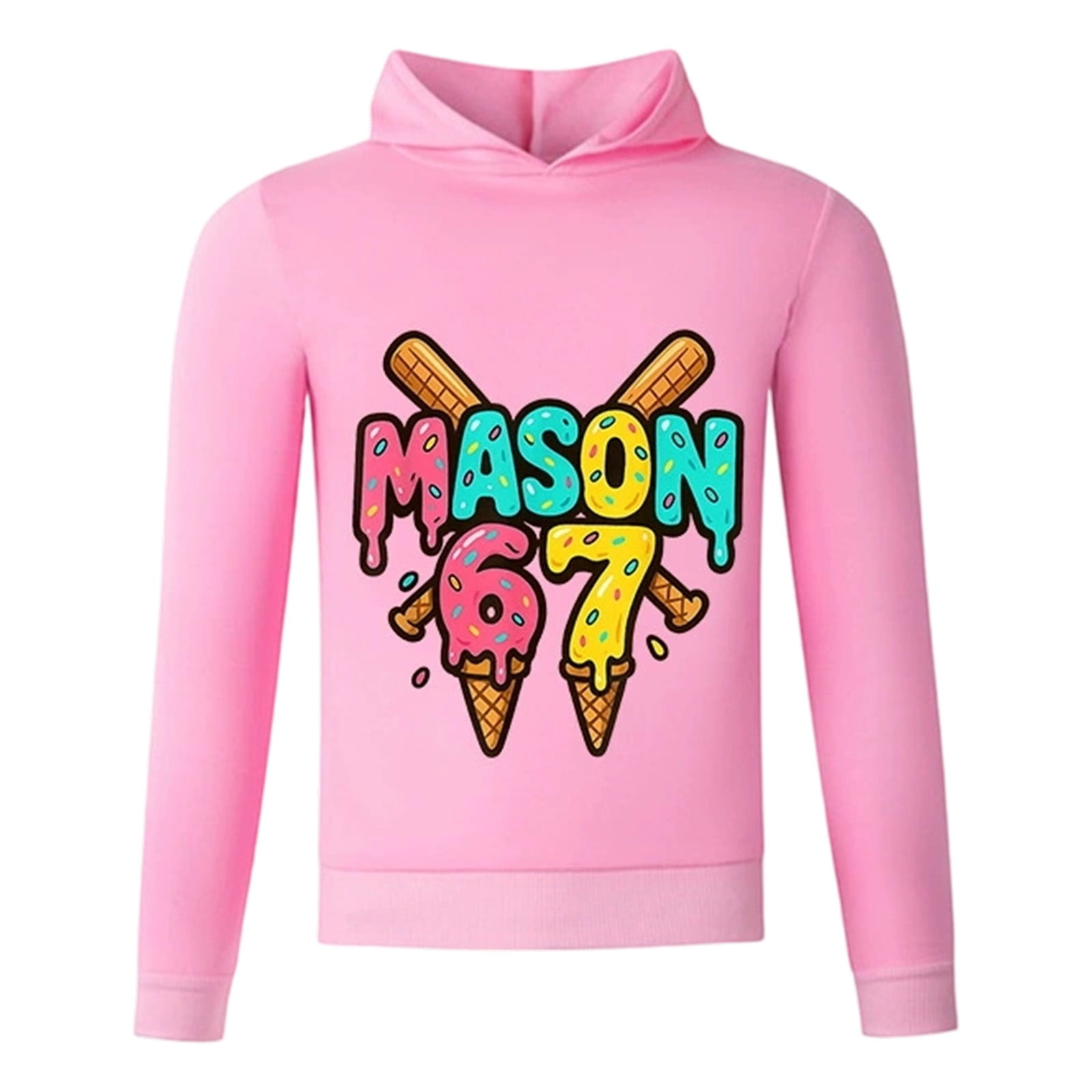 Girl's 67 Meme Hoodie Loose Preppy Lightweight 6 7 Meme Pullover Saint ...