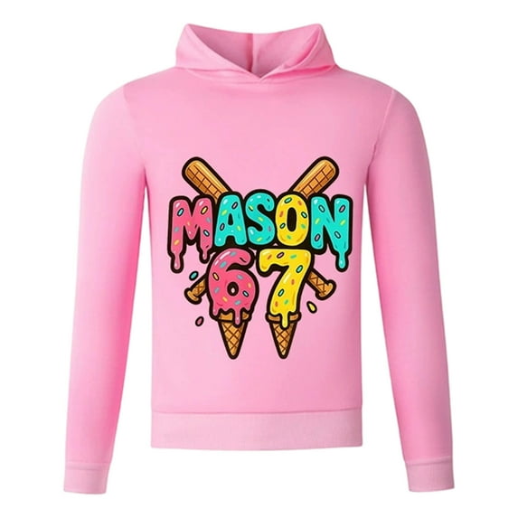 Girl's 67 Meme Hoodie Loose Preppy Lightweight 6 7 Meme Pullover Saint ...