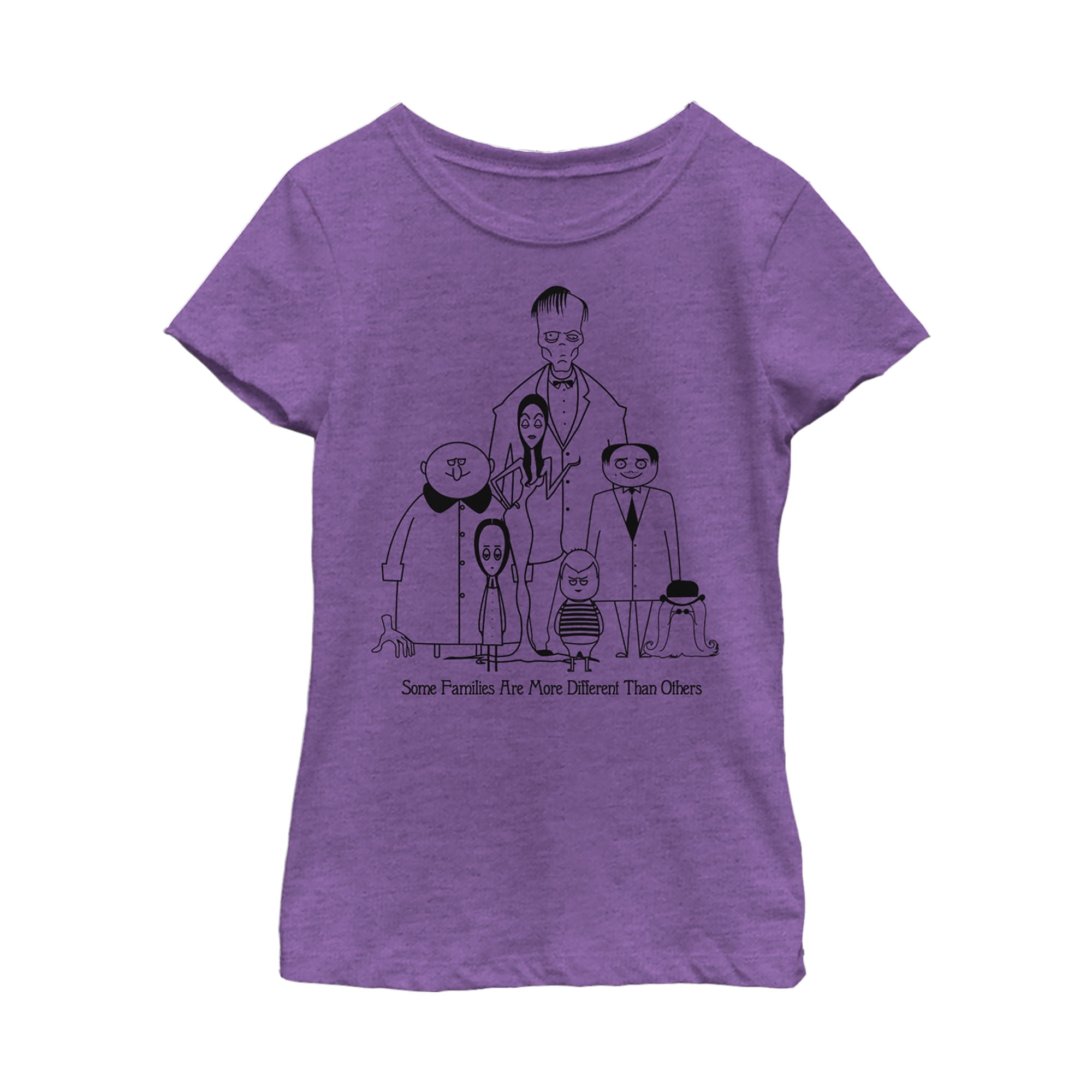 Girl's Addams Family Different Kind of Family Graphic Tee Purple Berry ...