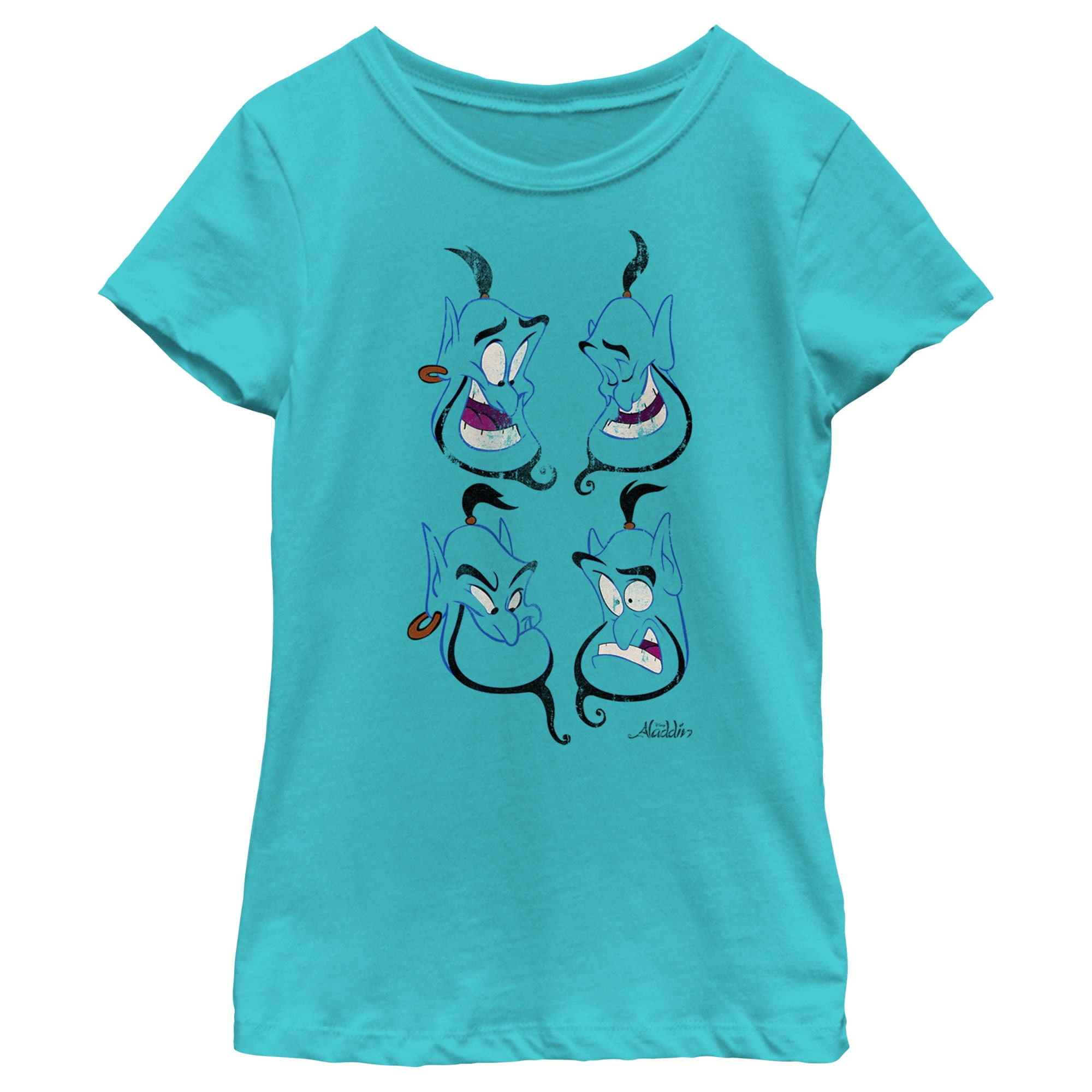 Girl's Aladdin Expressions of Genie Graphic Tee Tahiti Blue Small ...