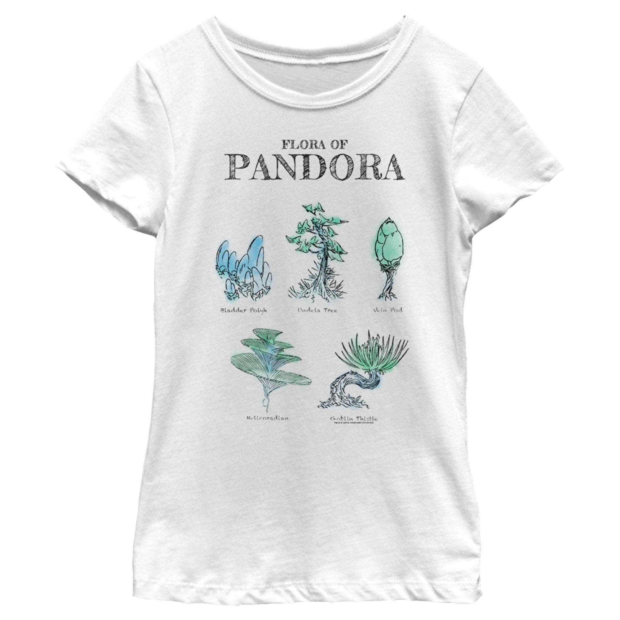 Girl's Avatar Flora of Pandora Sketches Graphic Tee White Large ...