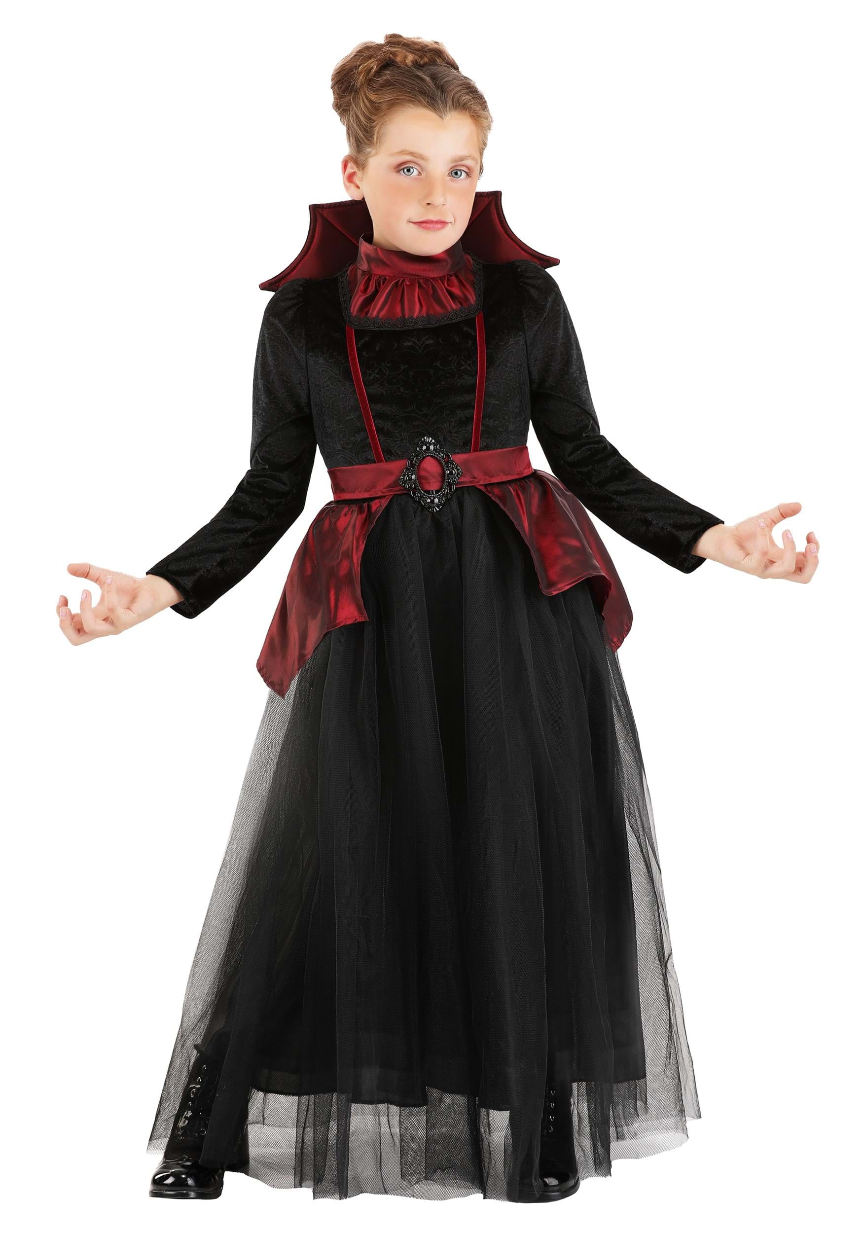 Girl's Batwing Vampire Costume Dress - Walmart.com