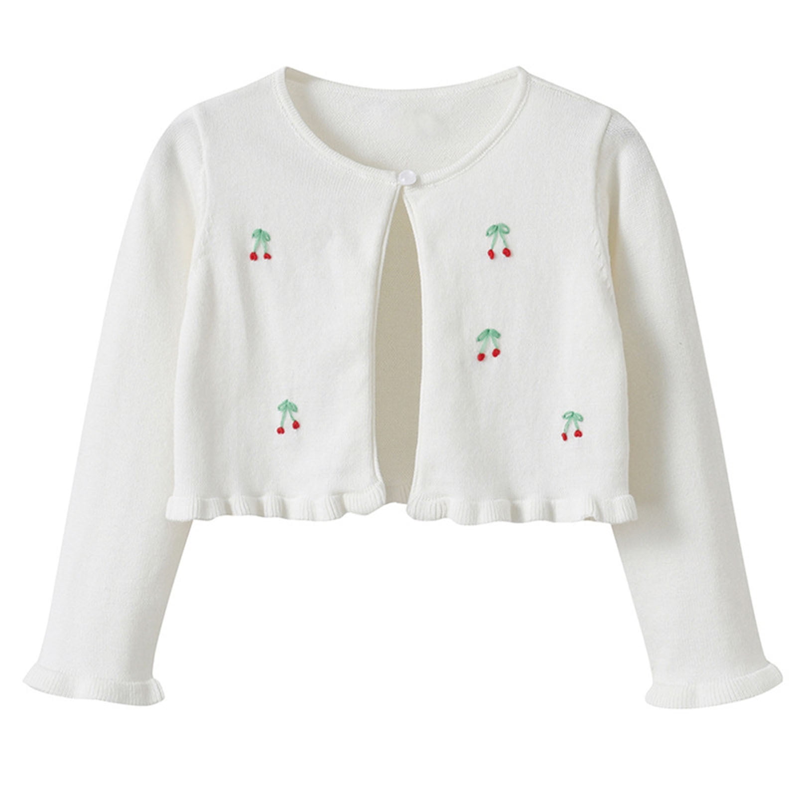 Girl's Bolero Shrug Cardigan Sweaters with Bows Long Sleeve One-button ...