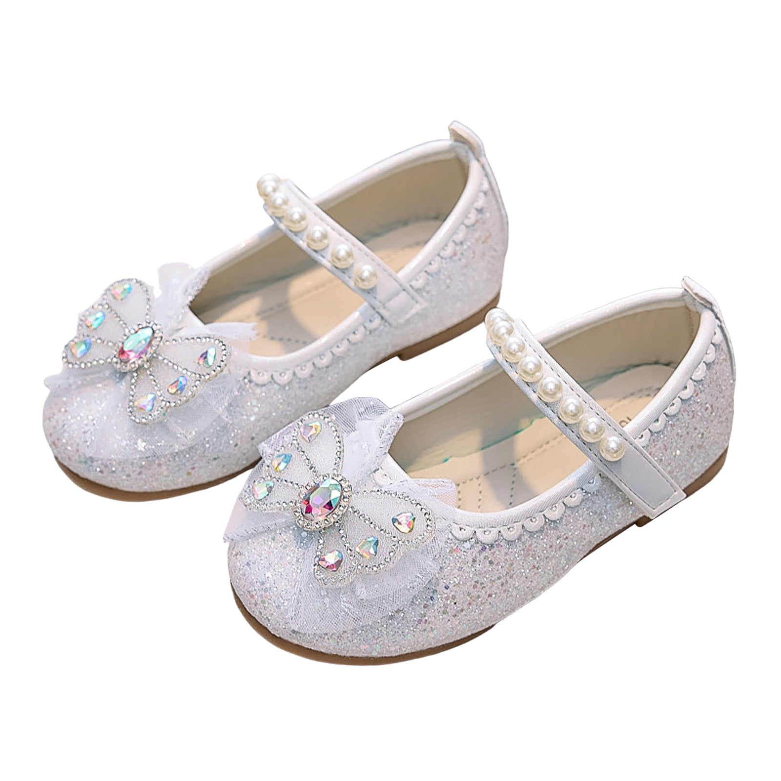Girl's Bow Mary Jane Dress Shoes Ballet Princess Flats for Party ...