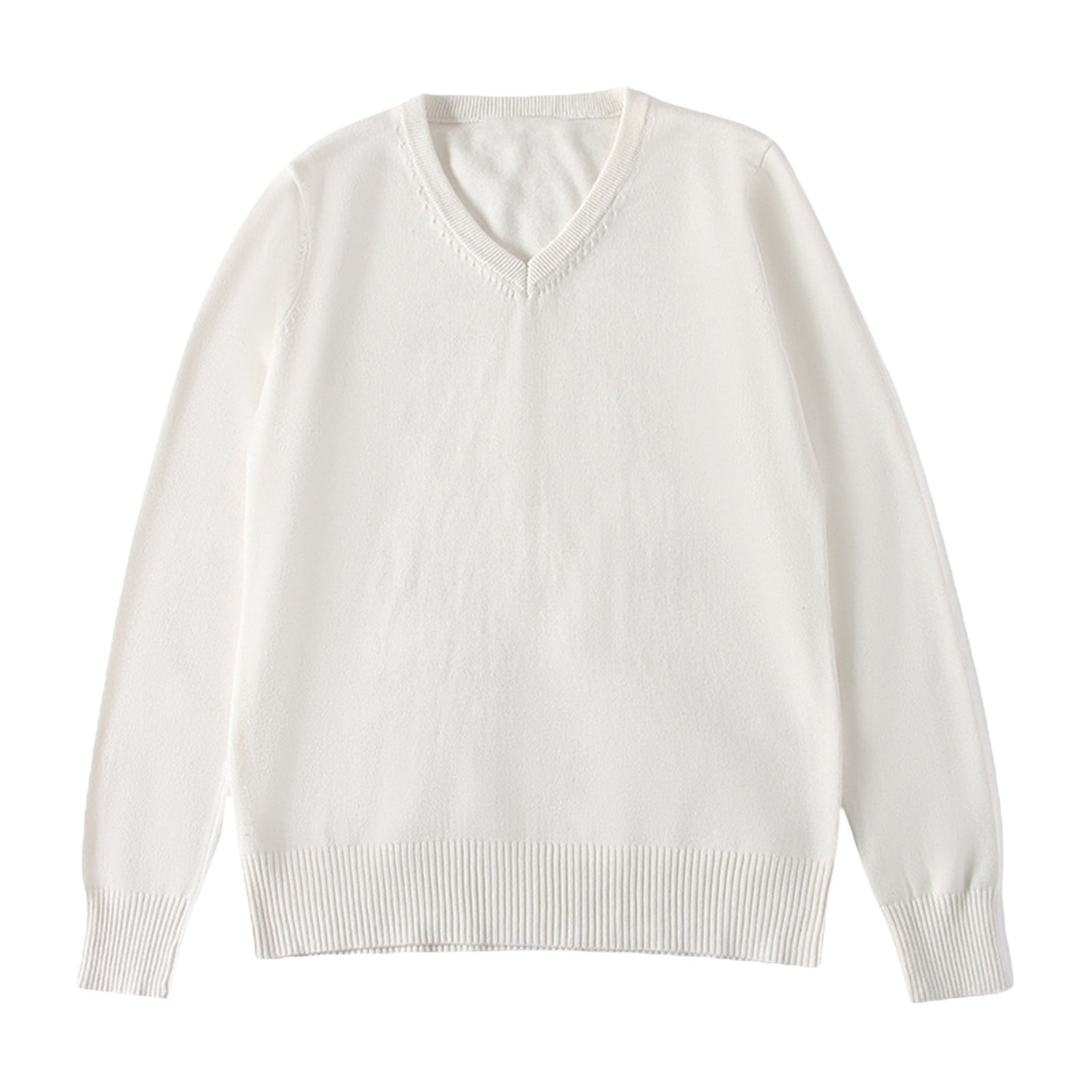 Generic School Girl Boy Toddler Baby Kids V Neck Solid Color Sweater ...