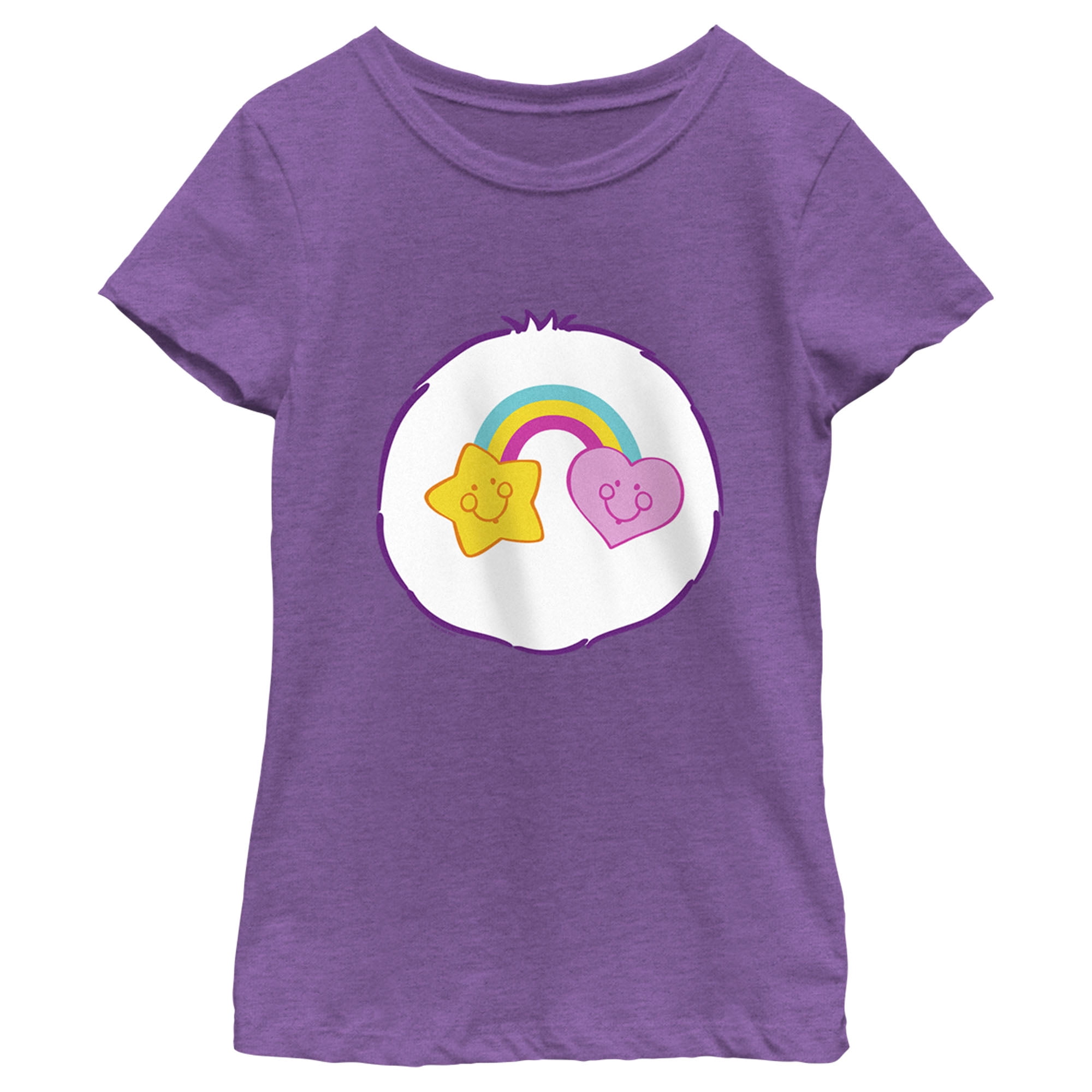 Girl's Care Bears Best Friend Bear Costume Graphic Tee Purple Berry X ...