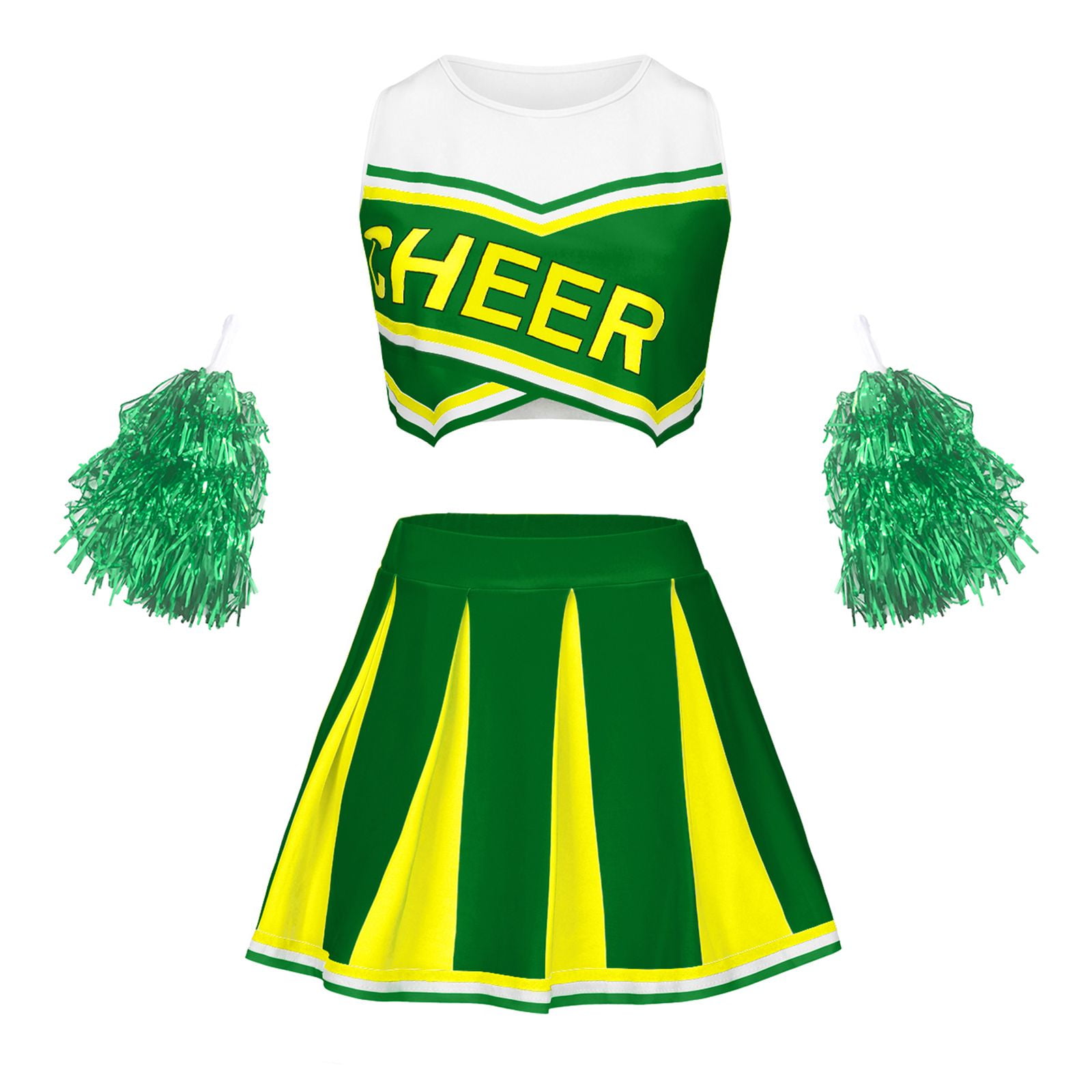 Ardorlove Girl's Cheerlead Team Uniform Costume Outfit Sleeveless Tops ...