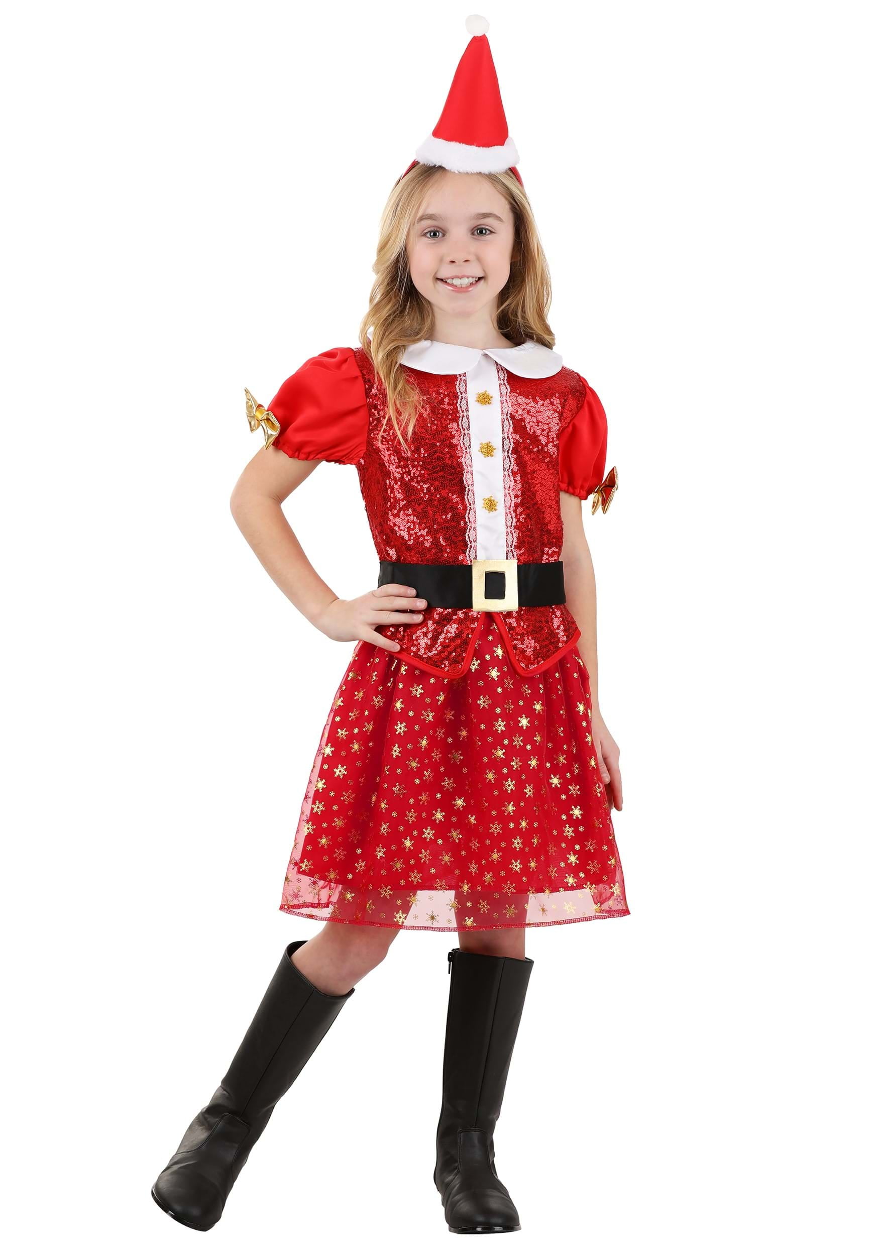 Girl's Christmas Santa Dress - Walmart.com