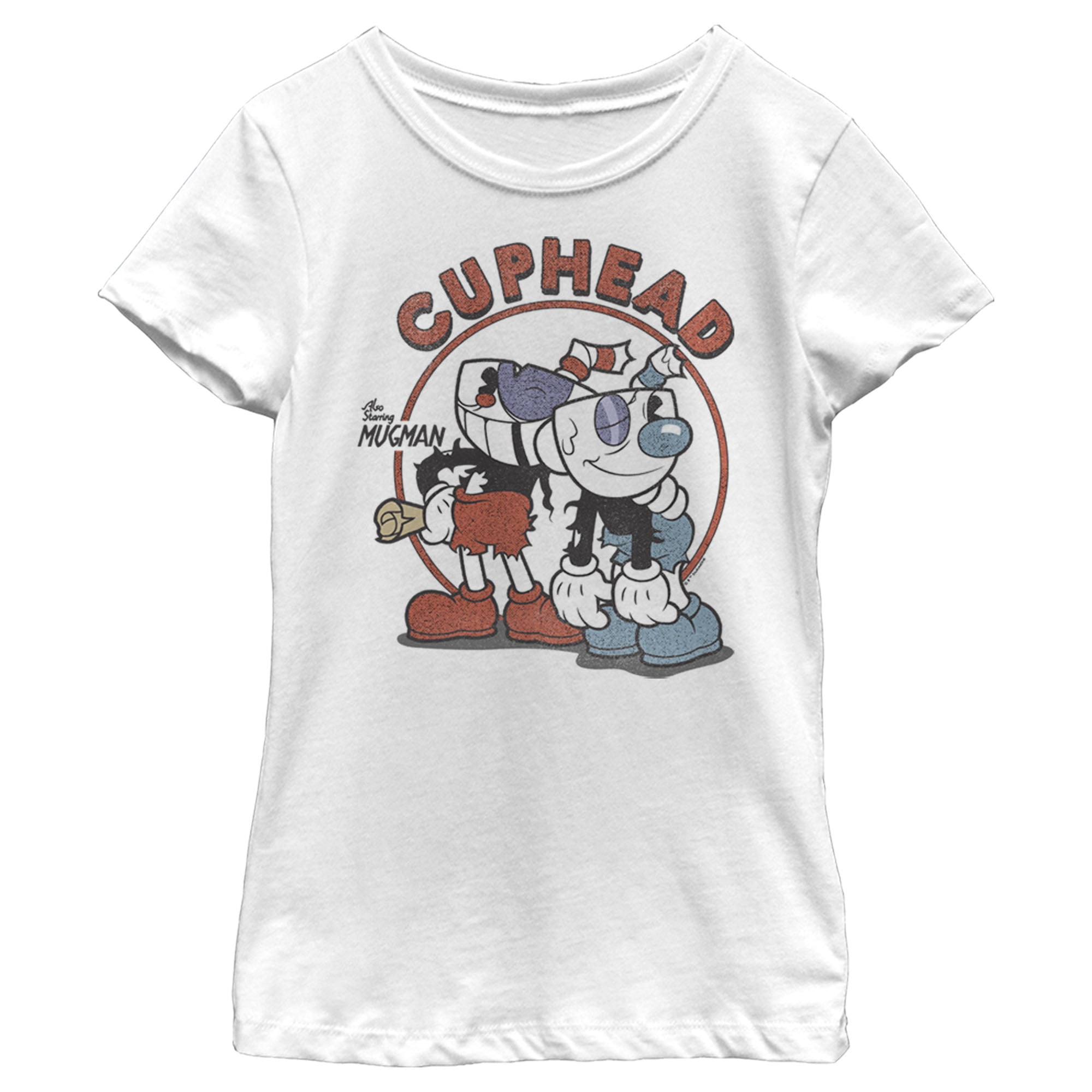 Girl's Cuphead Knockout Winners Graphic Tee White Small - Walmart.com