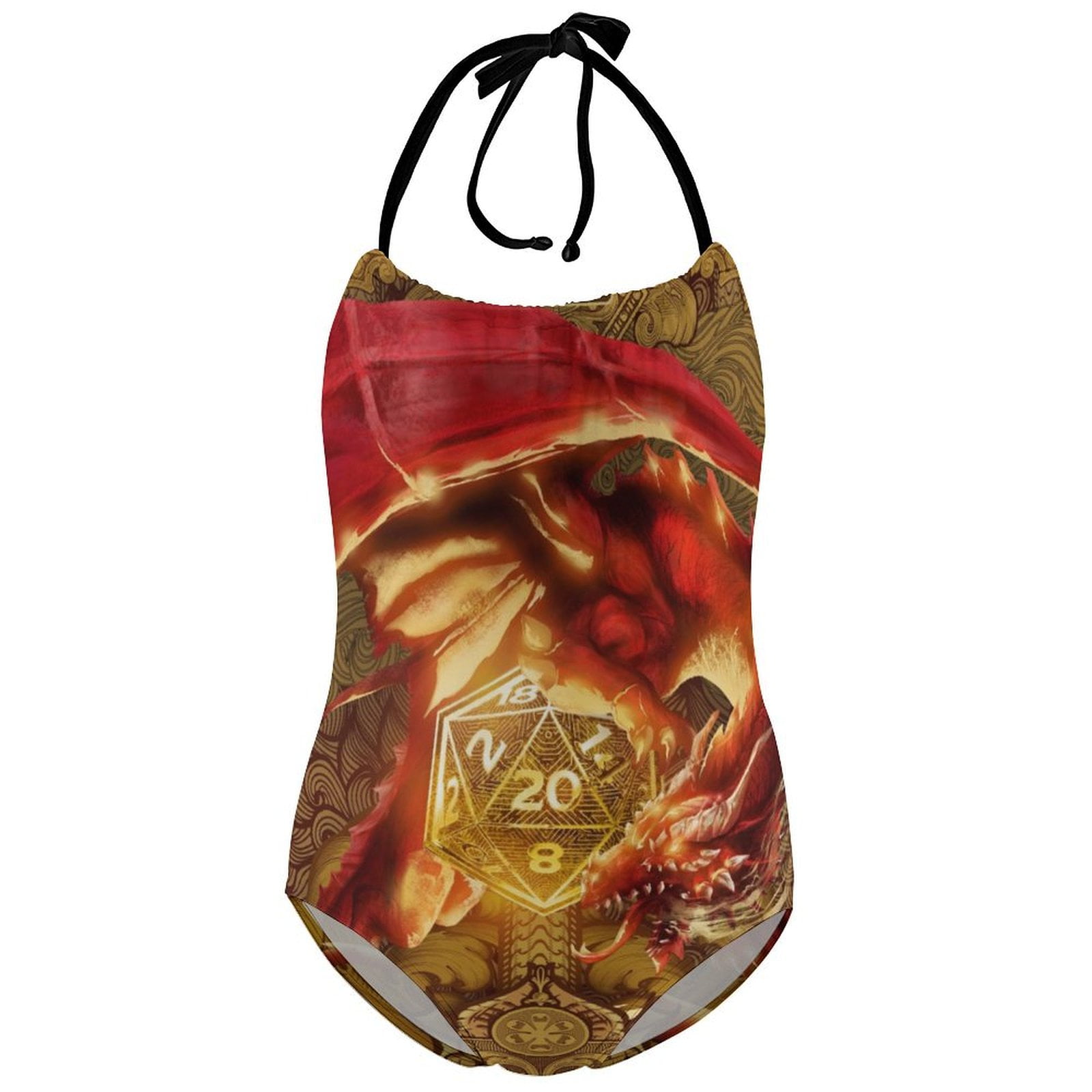 Girl's DND Dungeons And Dragons (11) One Piece Swimsuit Halter Bathing ...