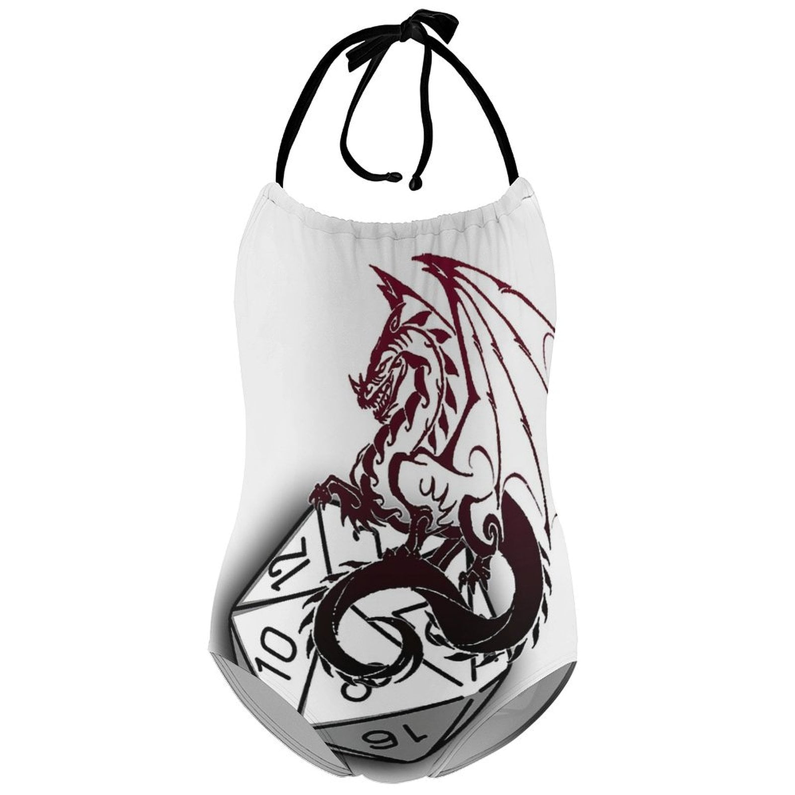 Girl's DND Dungeons And Dragons (32) One Piece Swimsuit Halter Bathing ...