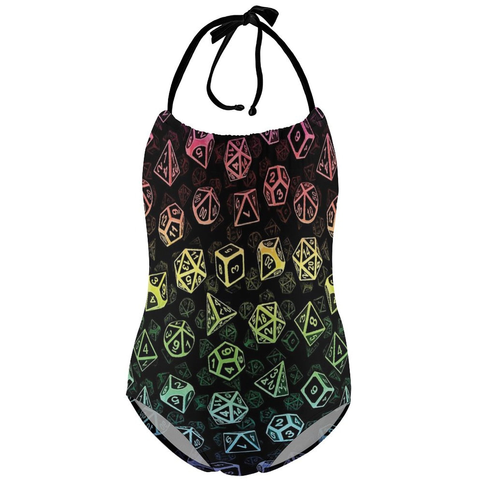 Girl's DND Dungeons And Dragons (38) One Piece Swimsuit Halter Bathing ...