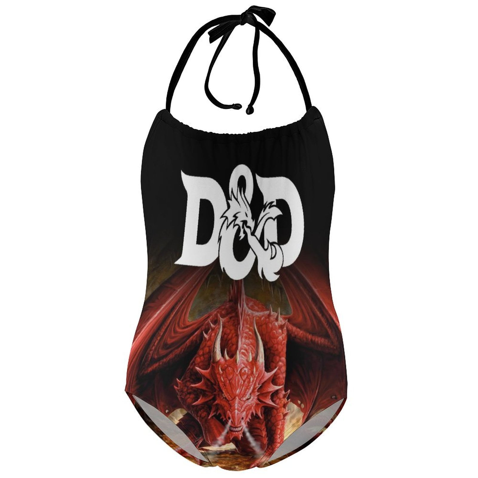 Girl's DND Dungeons And Dragons (40) One Piece Swimsuit Halter Bathing ...