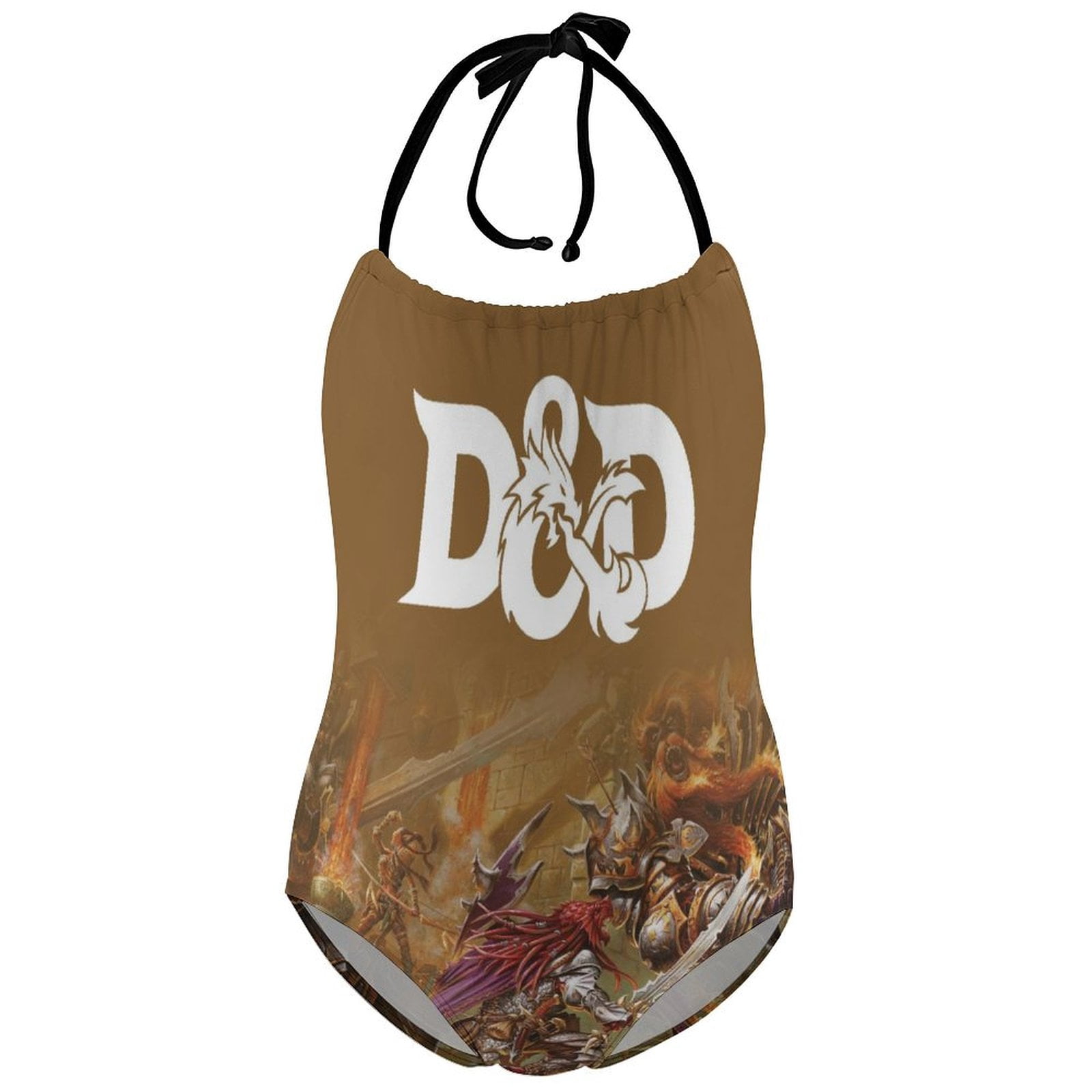 Girl's DND Dungeons And Dragons (41) One Piece Swimsuit Halter Bathing ...