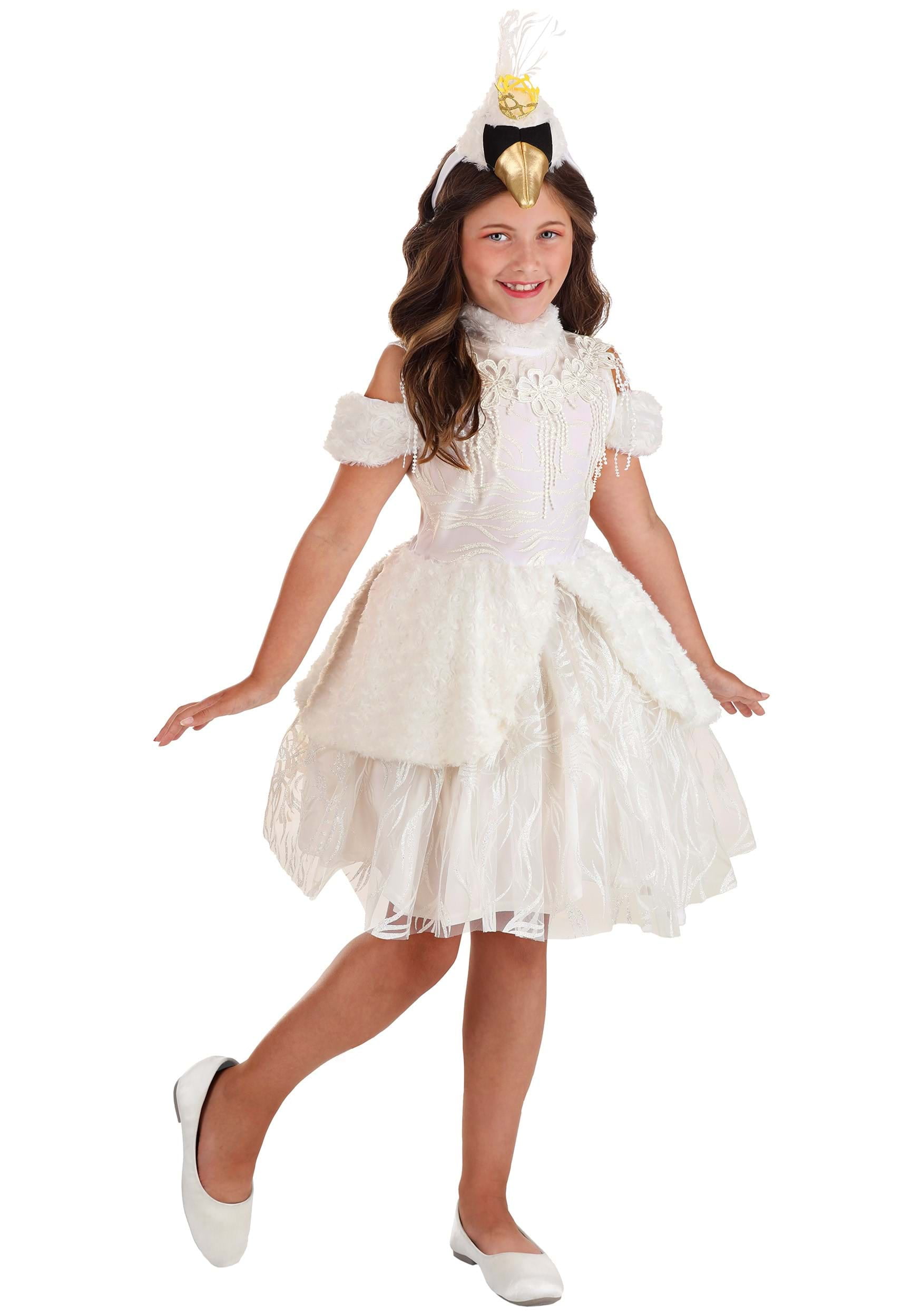 Girl's Deluxe Swan Costume - Walmart.com