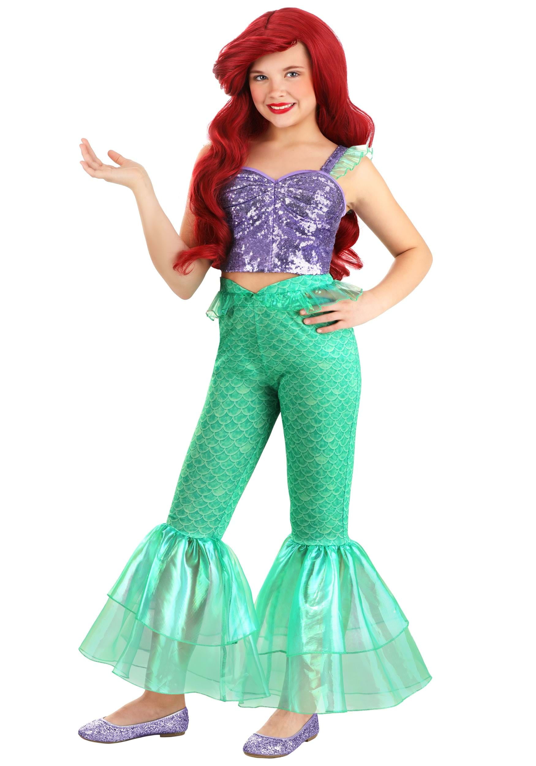 Girl's Disney Ariel Costume Outfit - Walmart.com