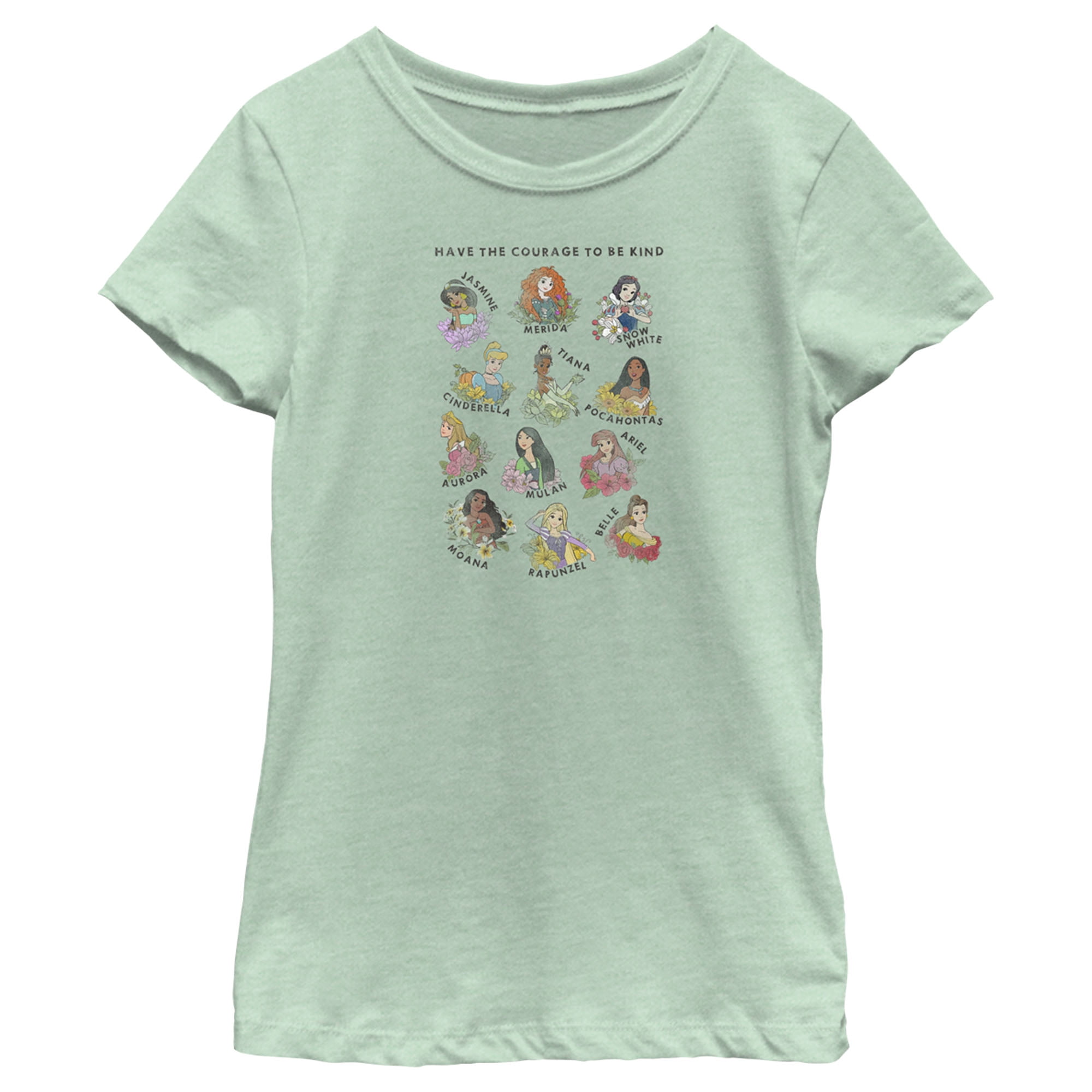 Girl's Disney Be Kind Sketch Graphic Tee Mint Medium - Walmart.com