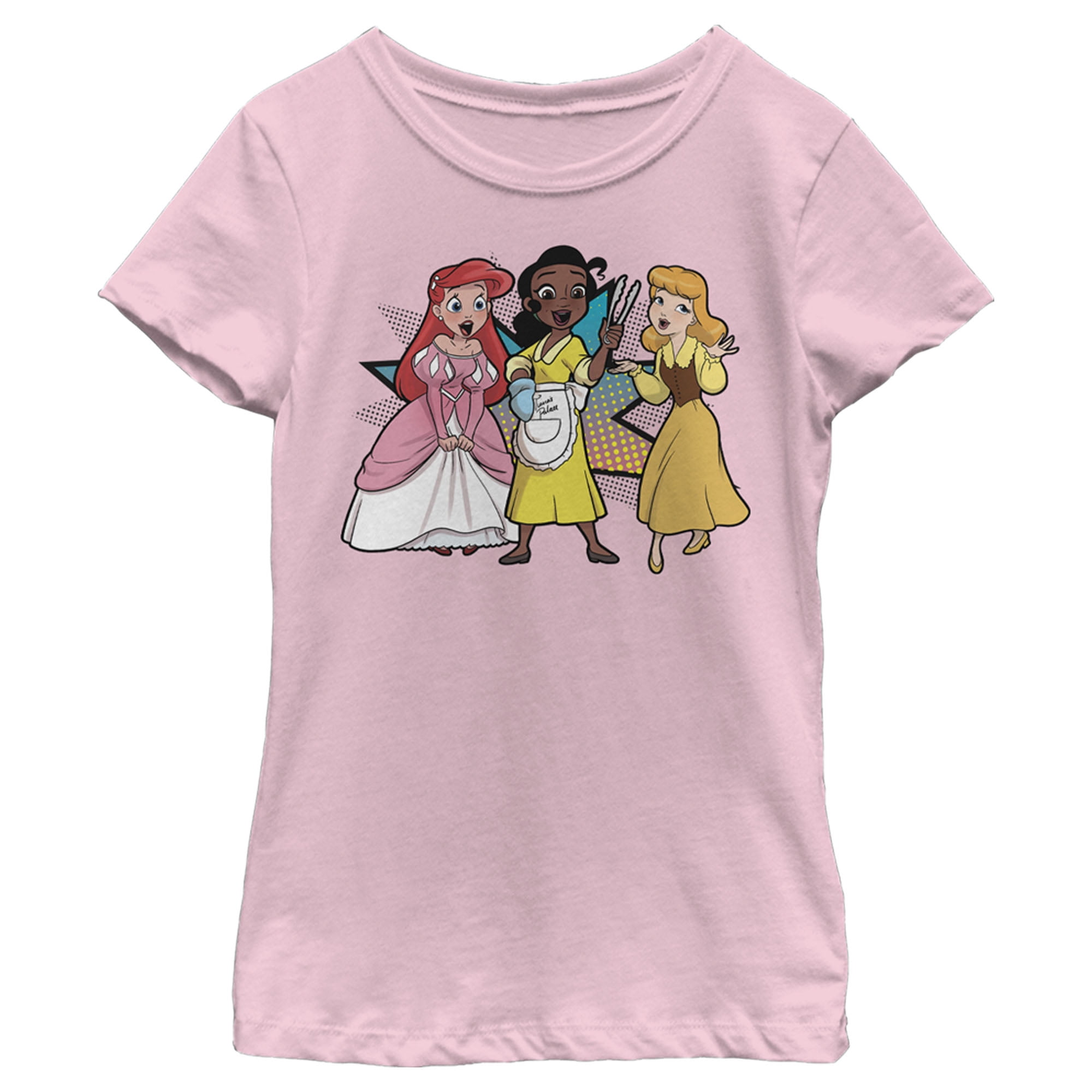 Girl's Disney Comic Book Princesses Graphic Tee Light Pink Large ...