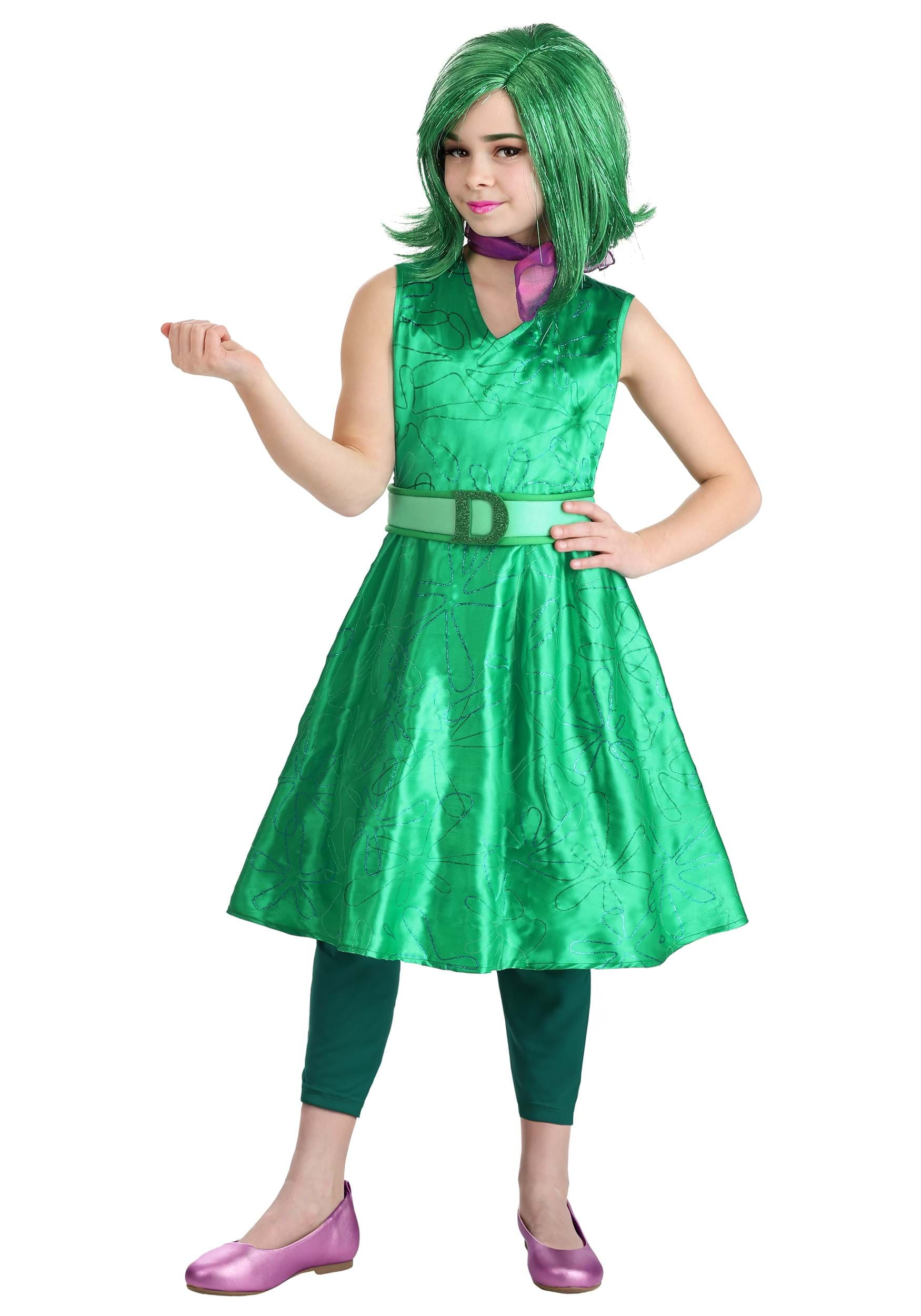 Girl's Disney and Pixar Inside Out Disgust Costume - Walmart.com