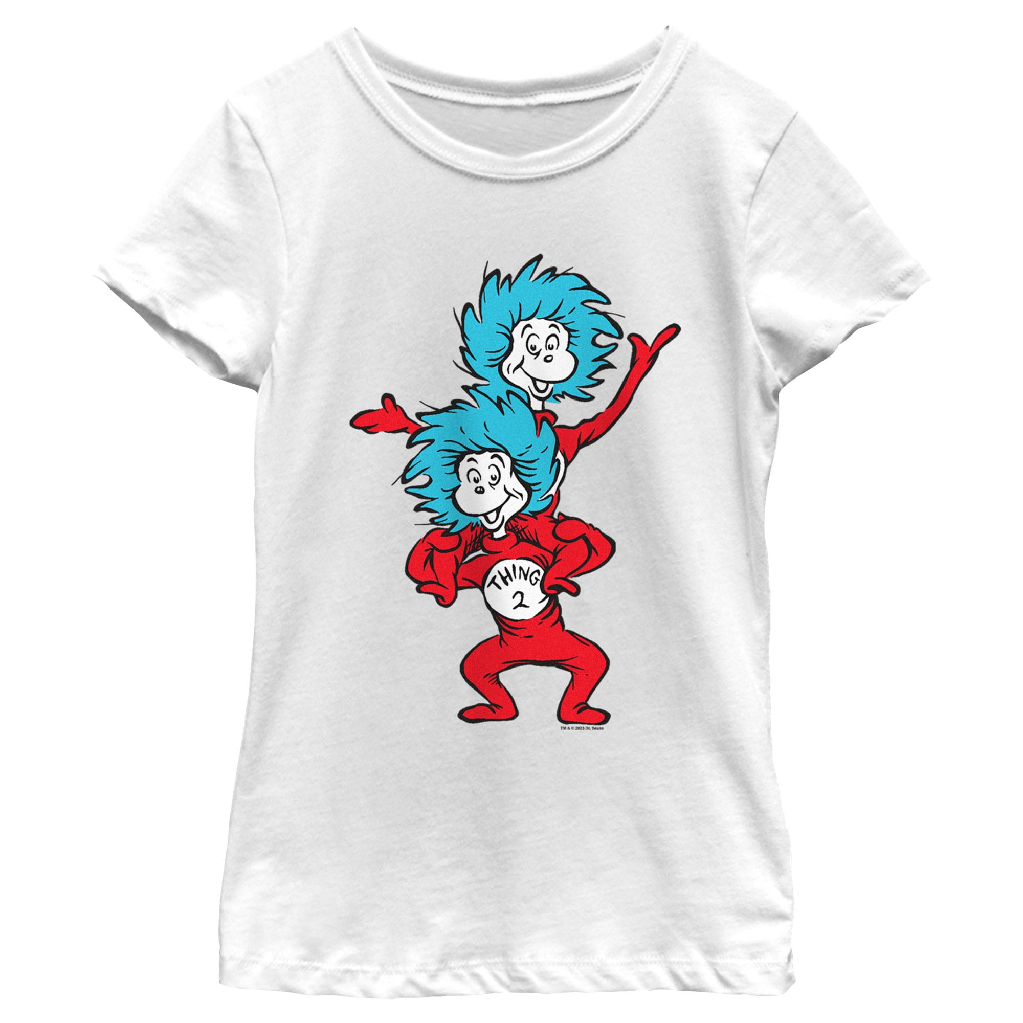 Girl's Dr. Seuss Thing One and Thing Two Graphic T-Shirt - Walmart.com