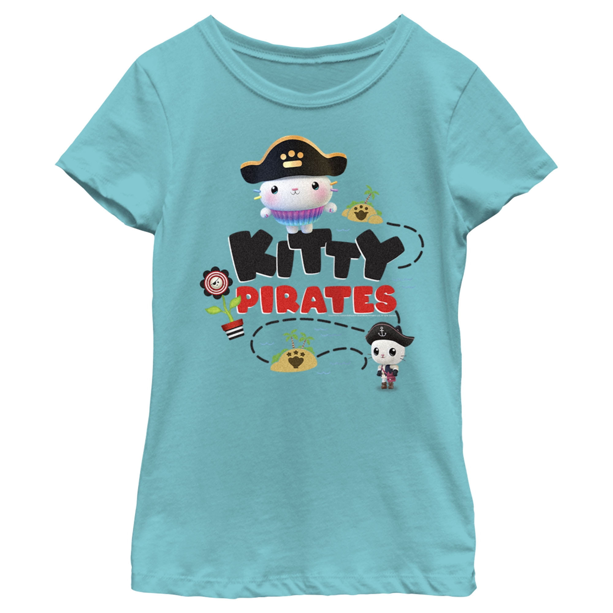Girl's DreamWorks: Gabby's Dollhouse Kitty Pirates Graphic Tee Tahiti ...