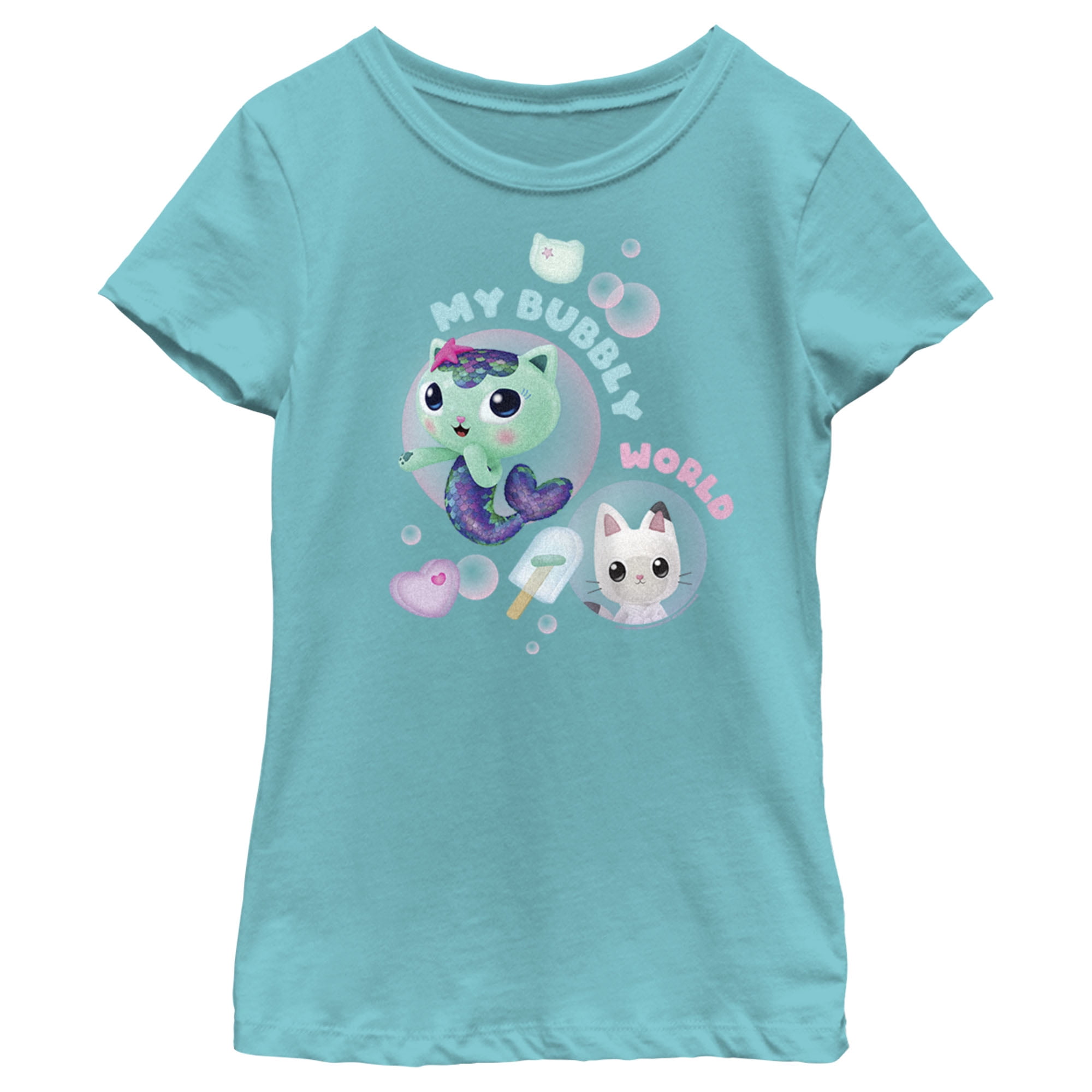 Girl's DreamWorks: Gabby's Dollhouse MerCat My Bubbly World Graphic Tee ...